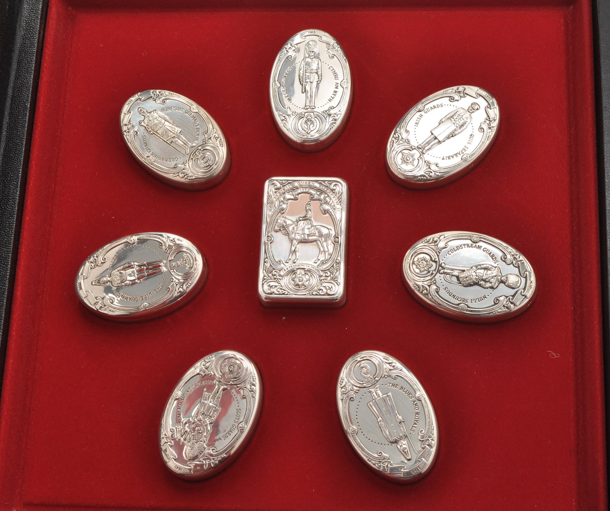 The Guards Regiments silver box - auctions & price archive