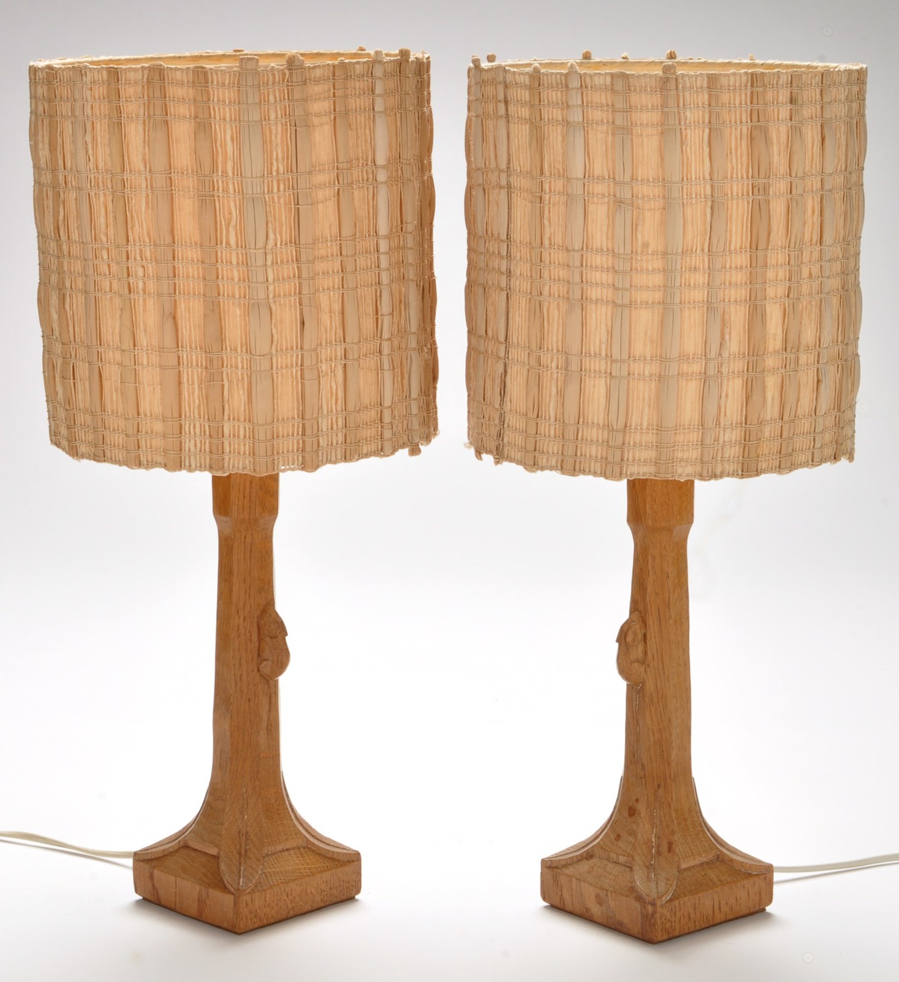 Lot 1161 - A pair of Robert 'Mouseman' Thompson carved