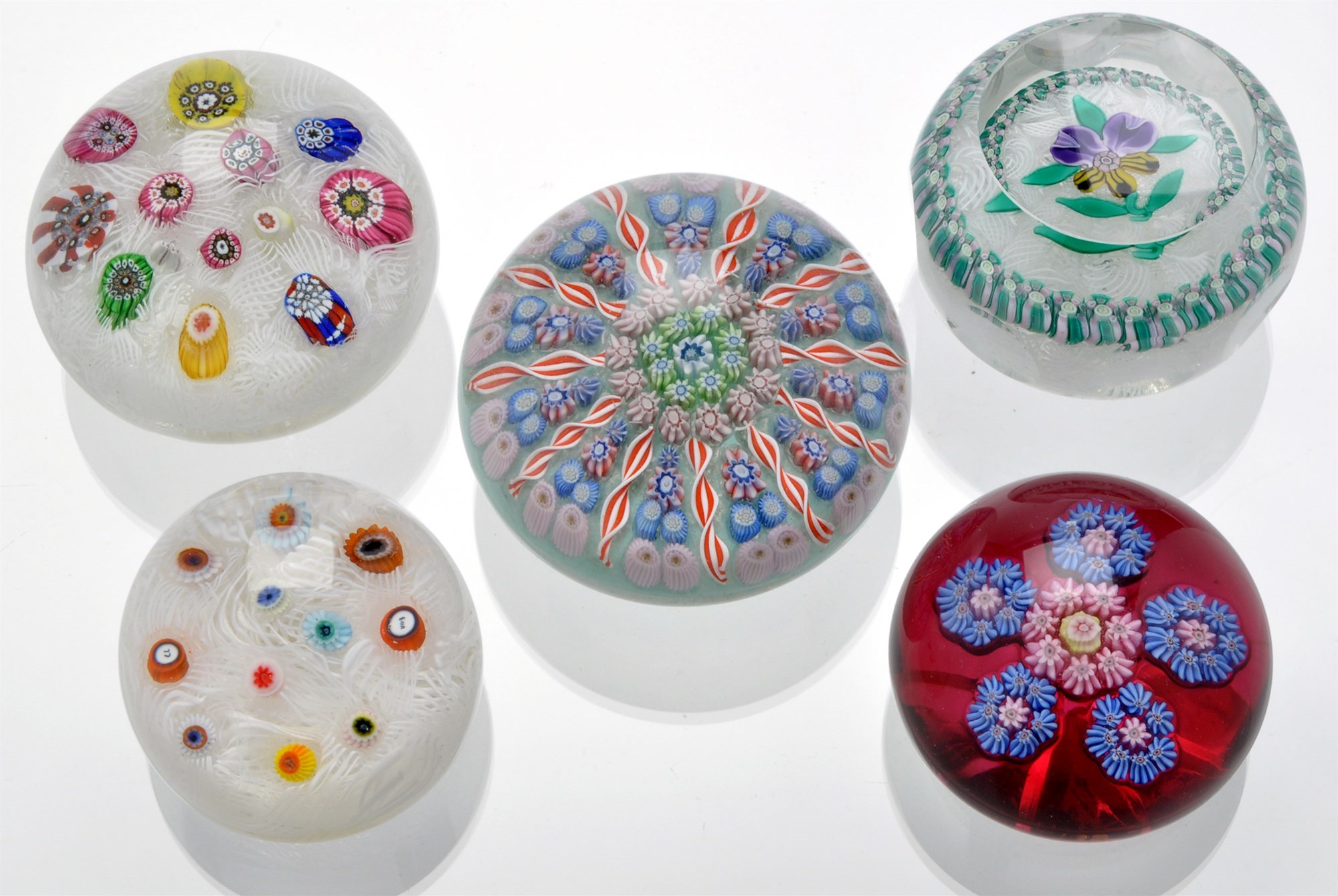 Two Perthshire paperweights: millefiori - auctions & price archive