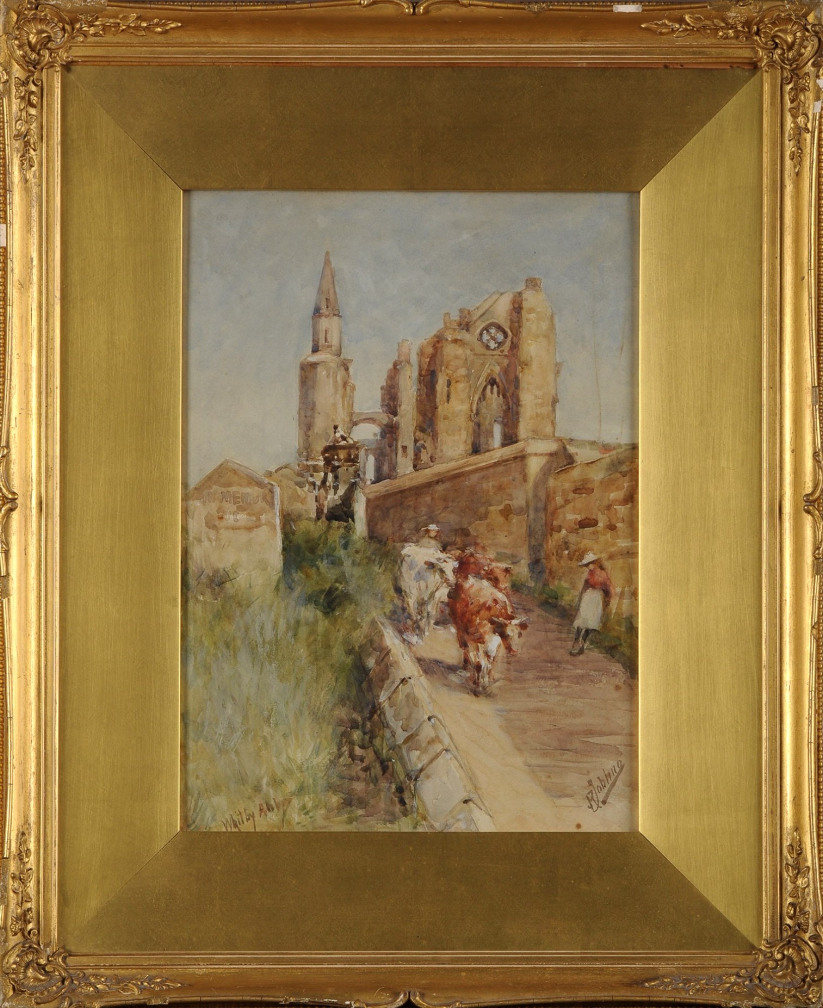 Lot 65 - Robert Jobling (1841-1923) ''WHITBY ABBEY''