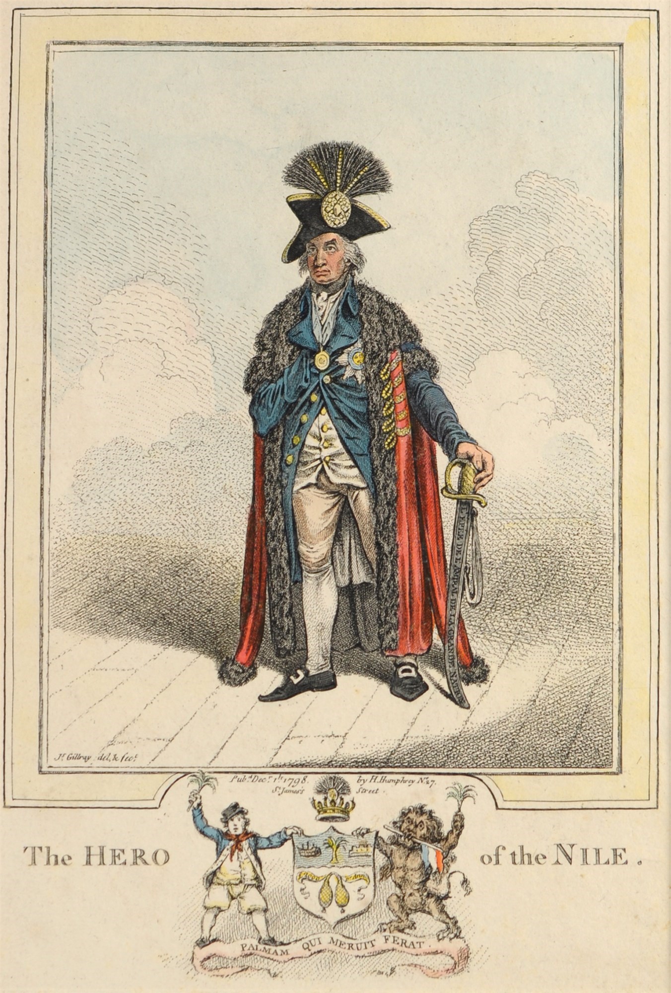 Lot 1017 - James Gillray (1756-1815) ''THE HERO OF THE