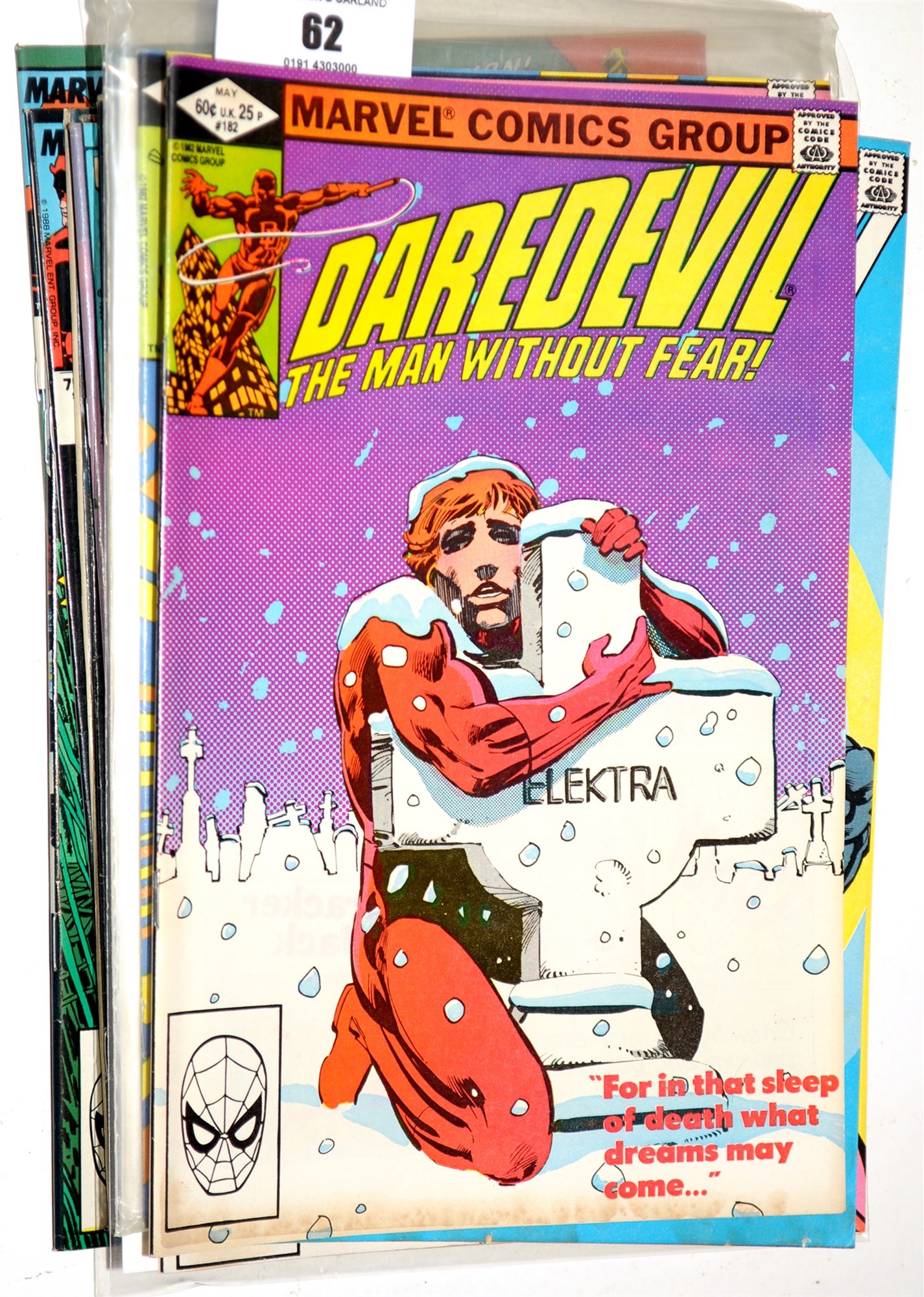 Lot 62 - Daredevil, No. 182-188 inclusive; and sundry