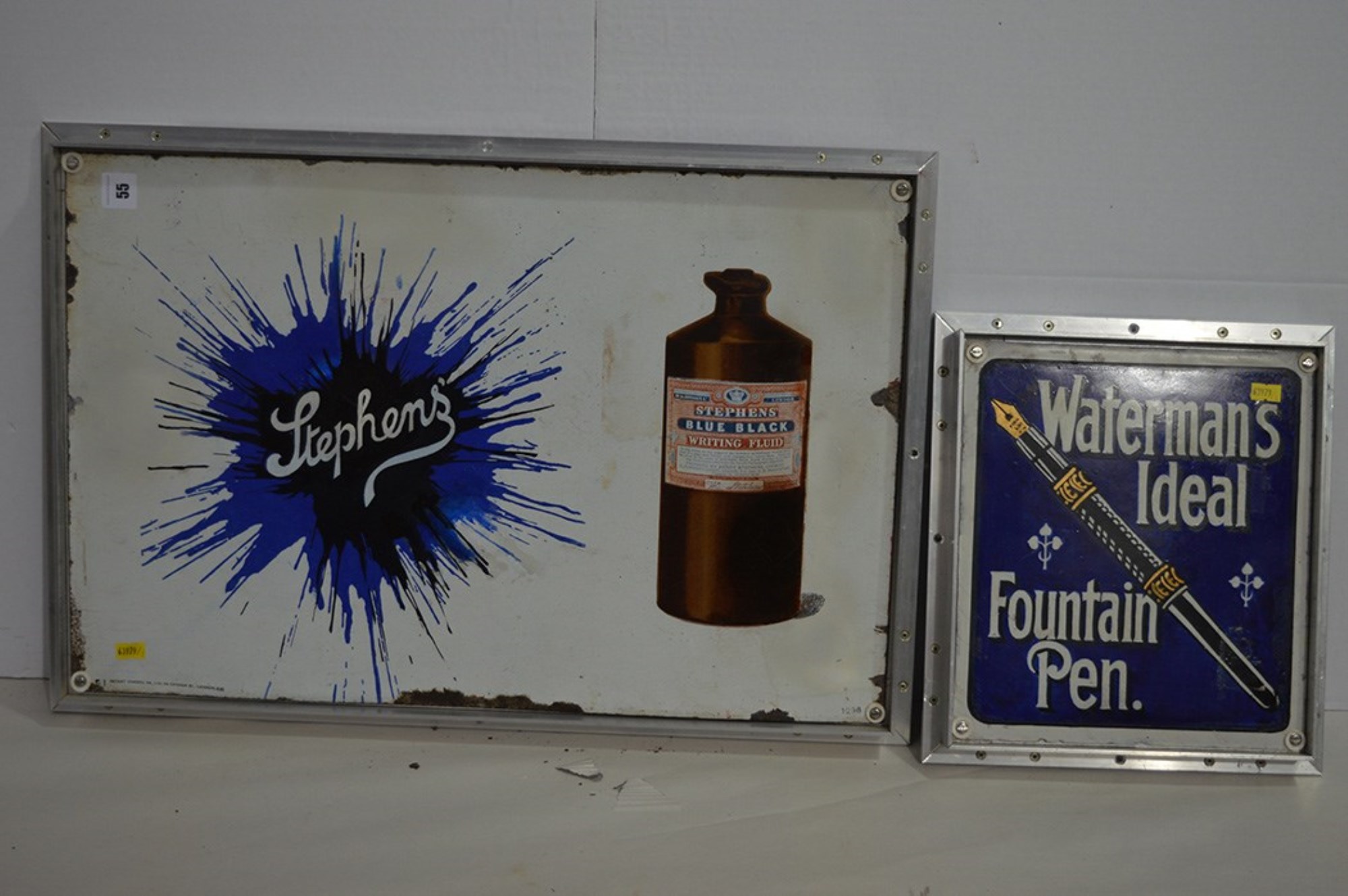 Lot 55 - 'Stephens Ink' enamel advertising sign, by