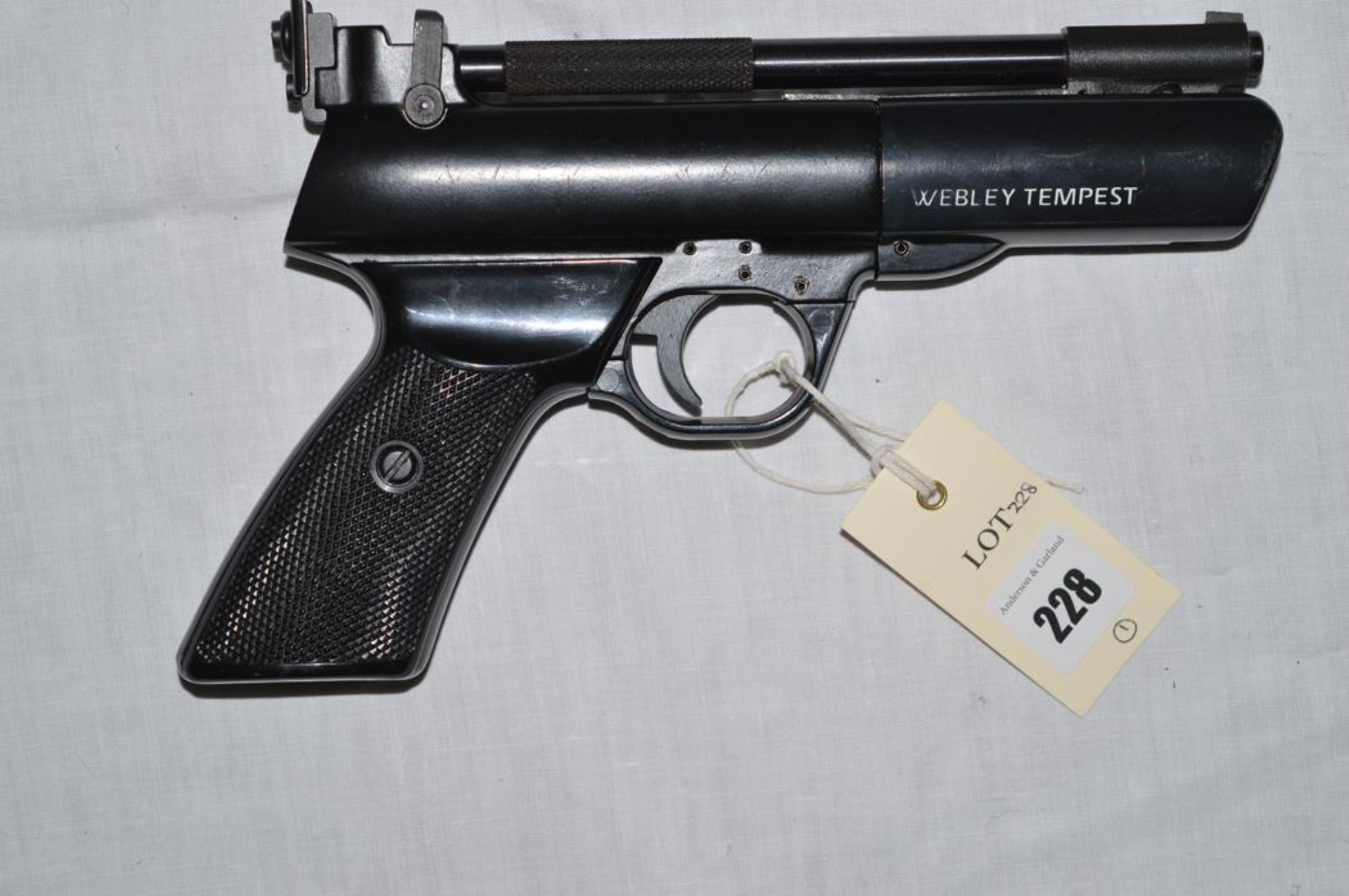 Lot 228 - A Webley ''Tempest'' .22cal. air pistol with