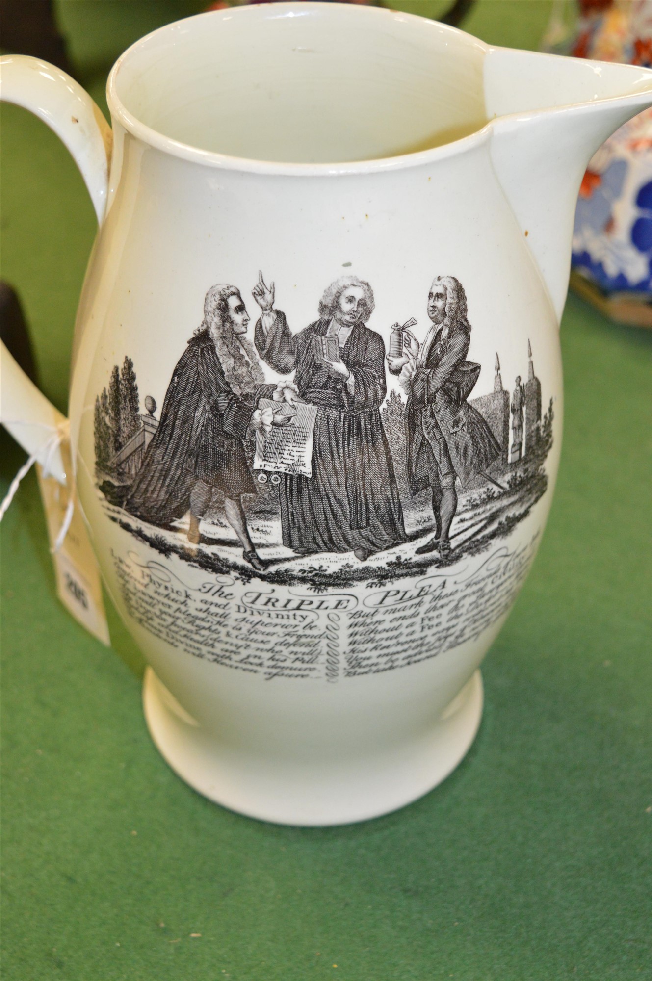 Lot 205 - Late 18th Century Liverpool creamware jug