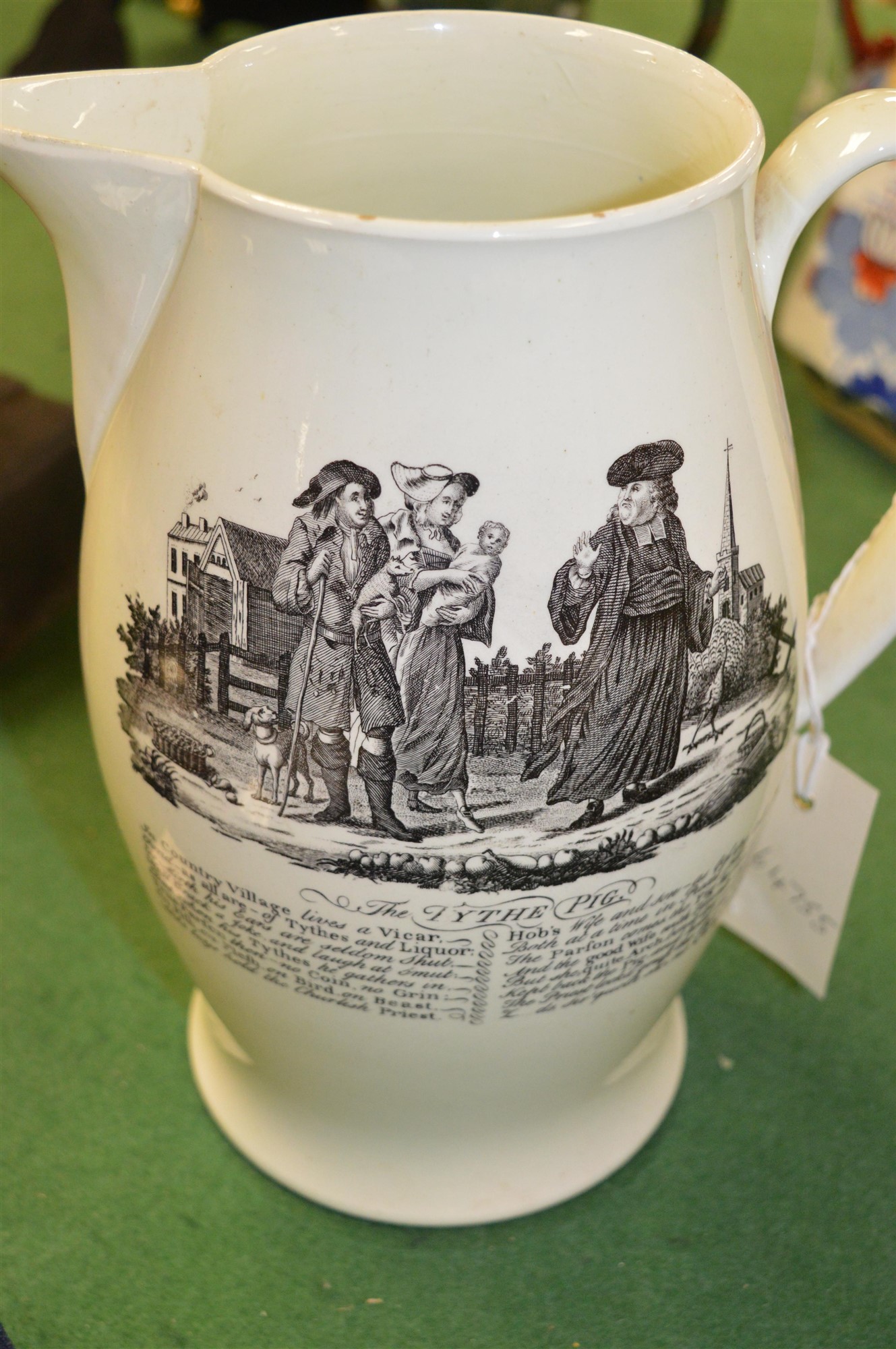Lot 205 - Late 18th Century Liverpool creamware jug