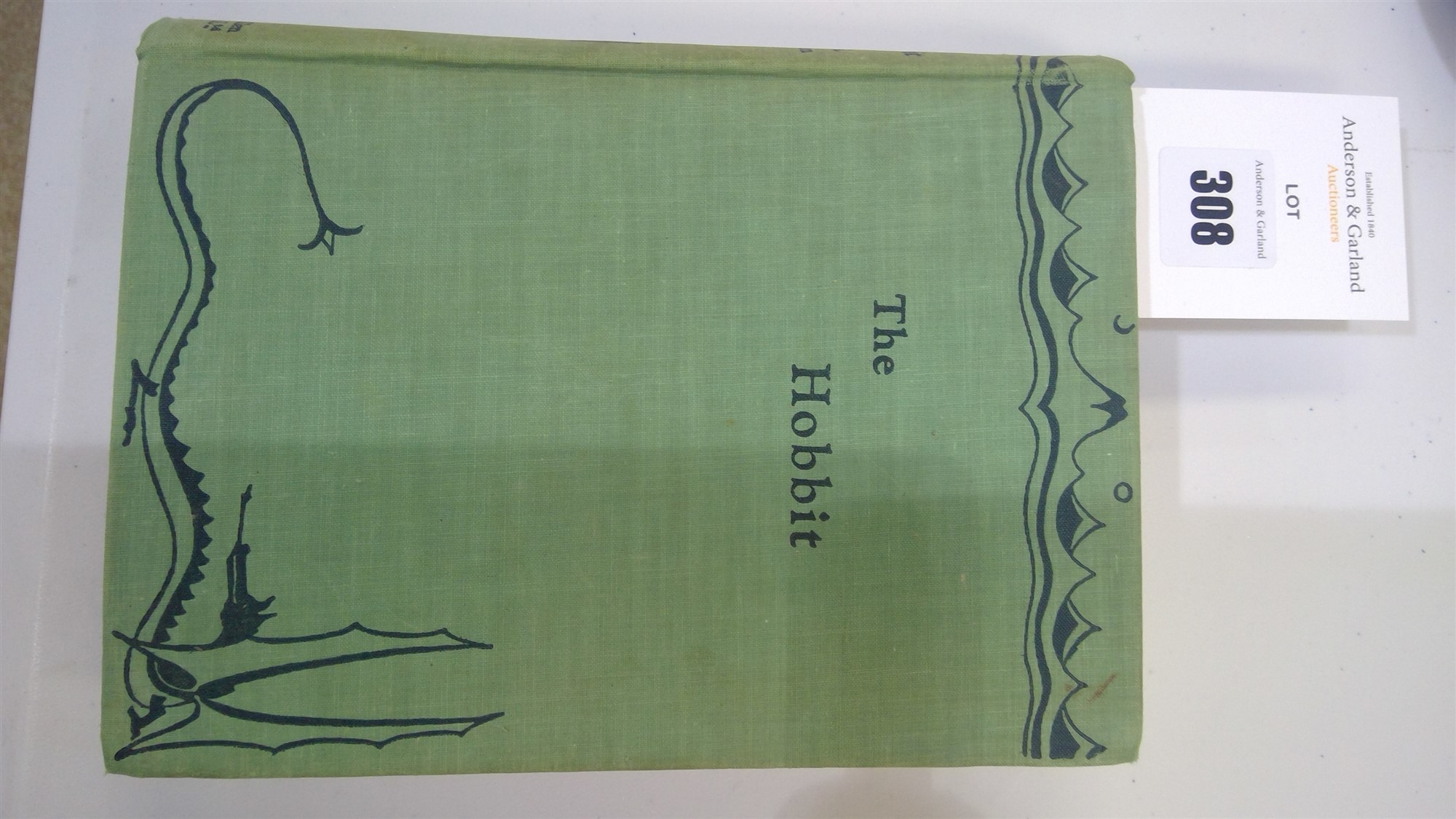 Lot 308 - Rare copy of The Hobbit - first edition.