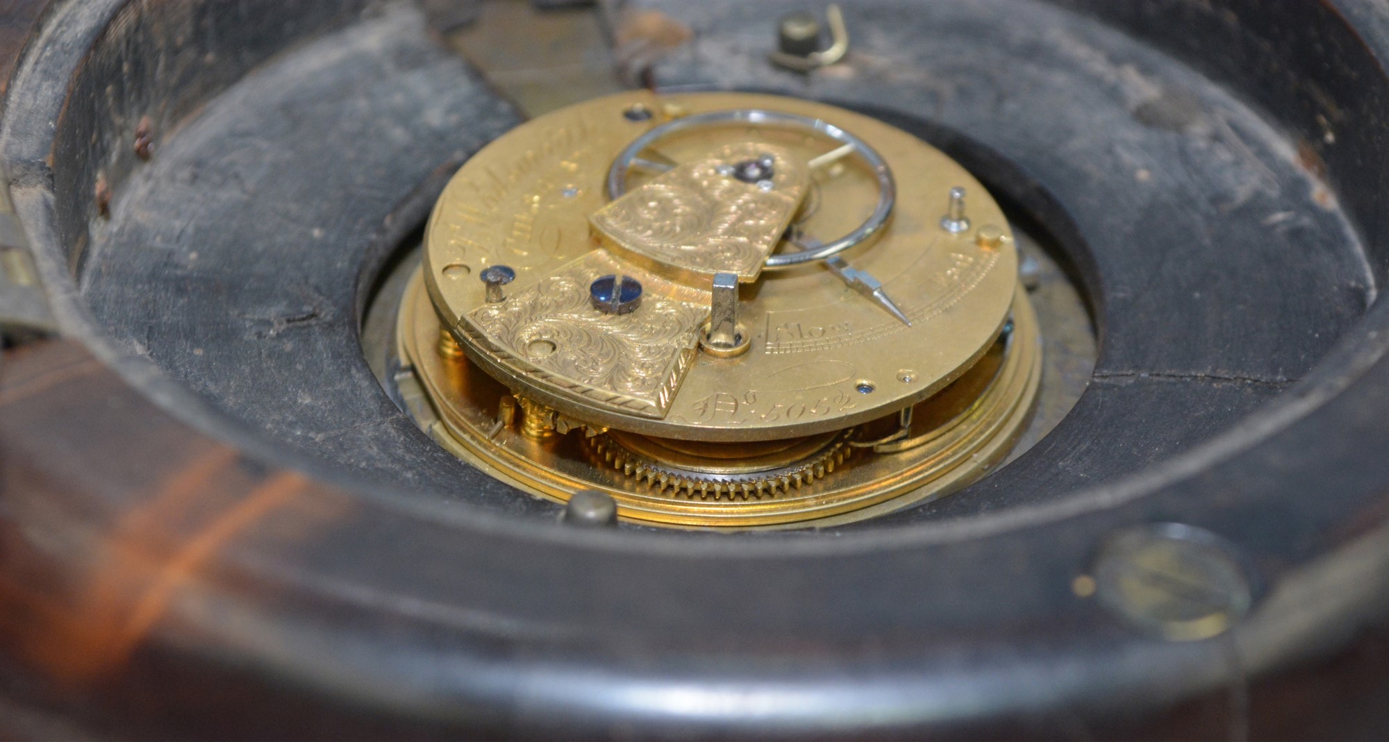 Lot 742 - Sedan clock with watch movement.