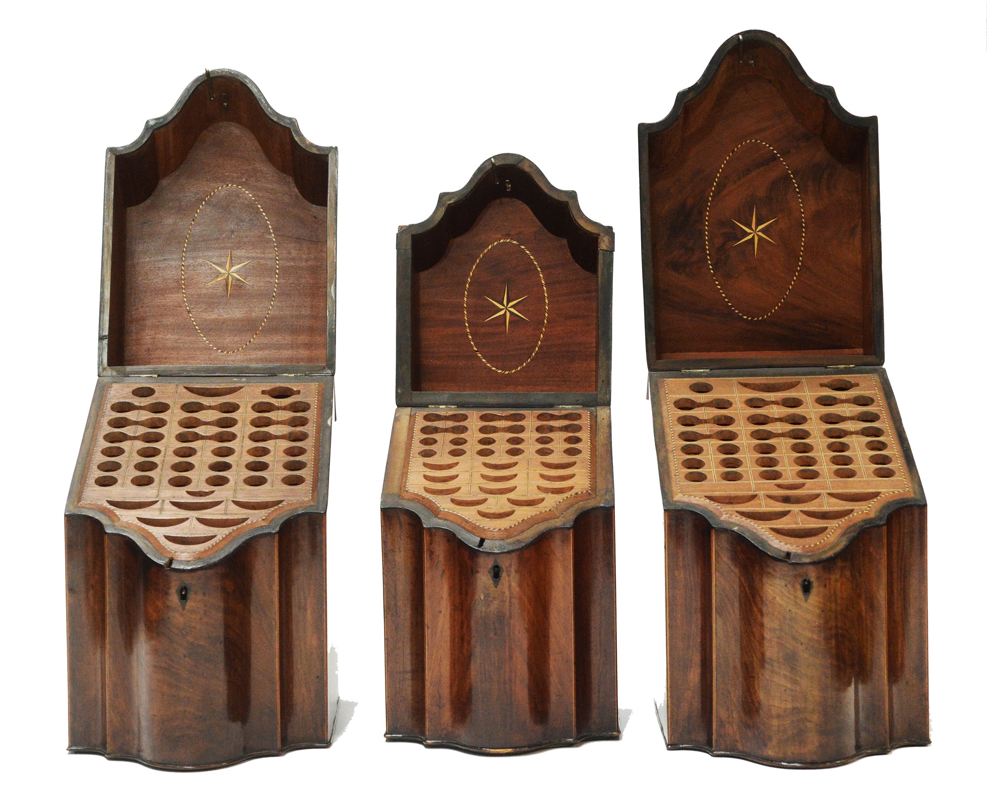 Lot 703 - Three knife boxes.