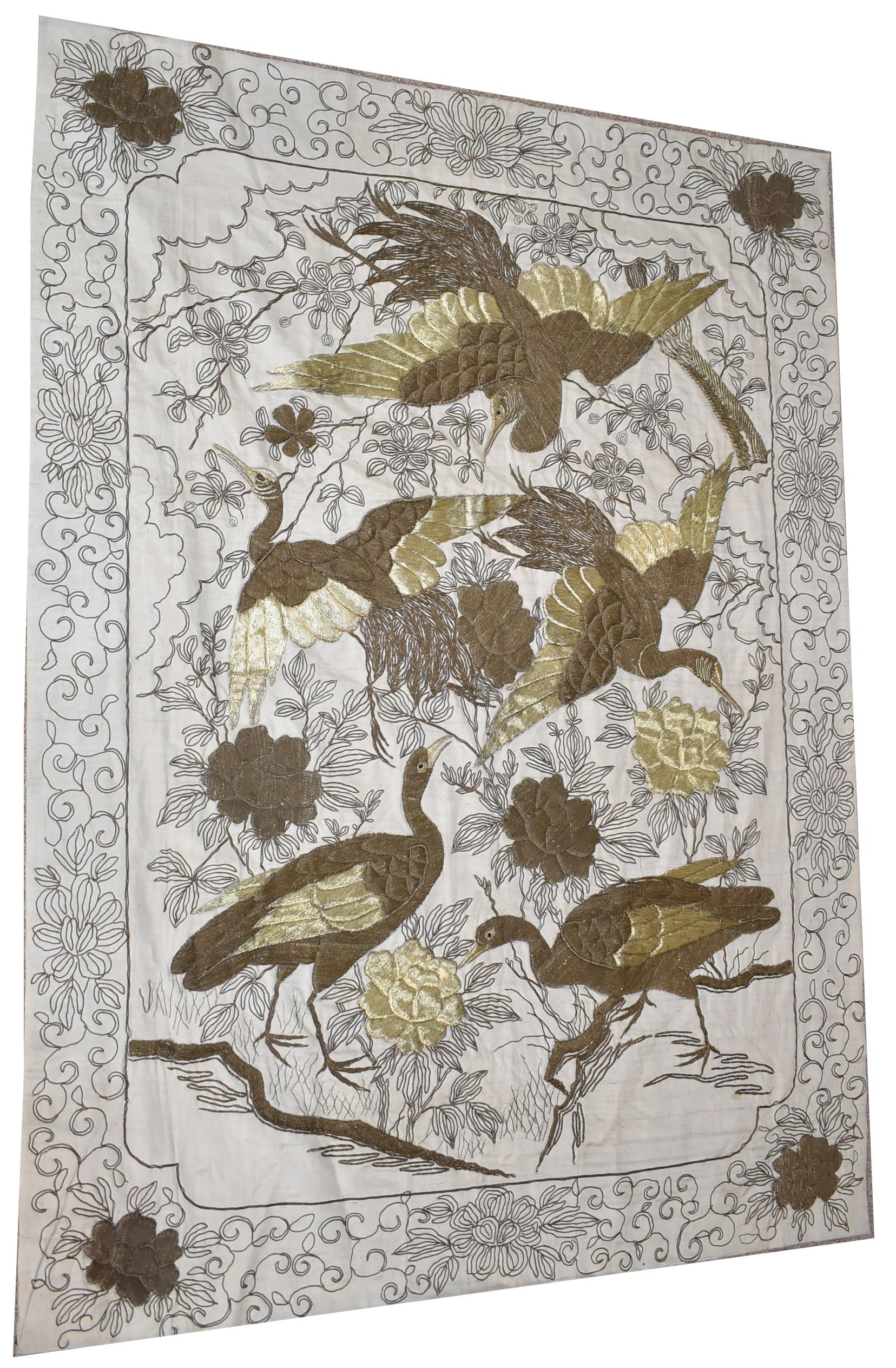 Lot 86 - Gold thread work wall hanging