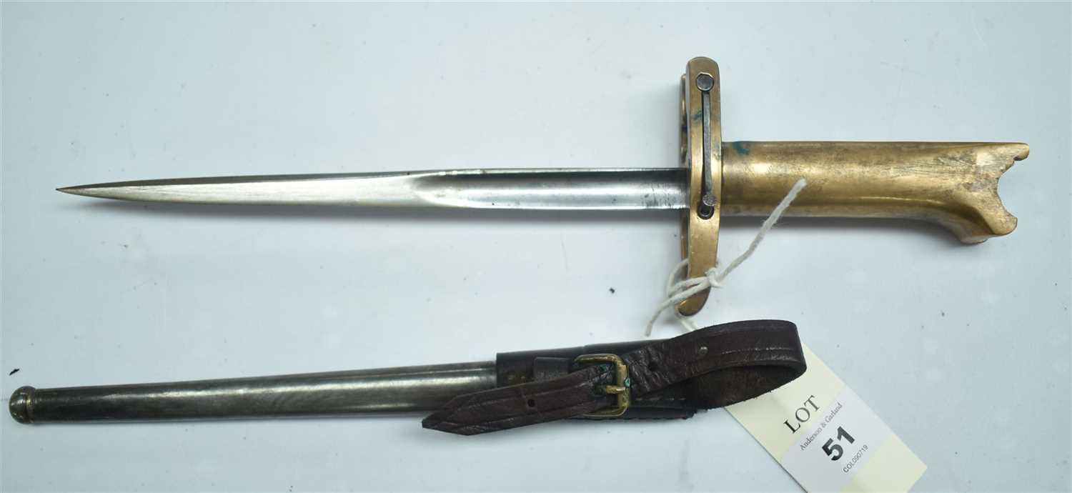 Lot 51 - Webley revolver bayonet