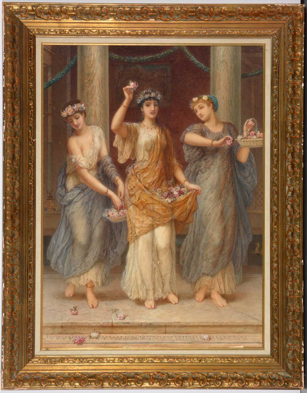 Lot 691 - Auguste Jules Bouvier - watercolour.