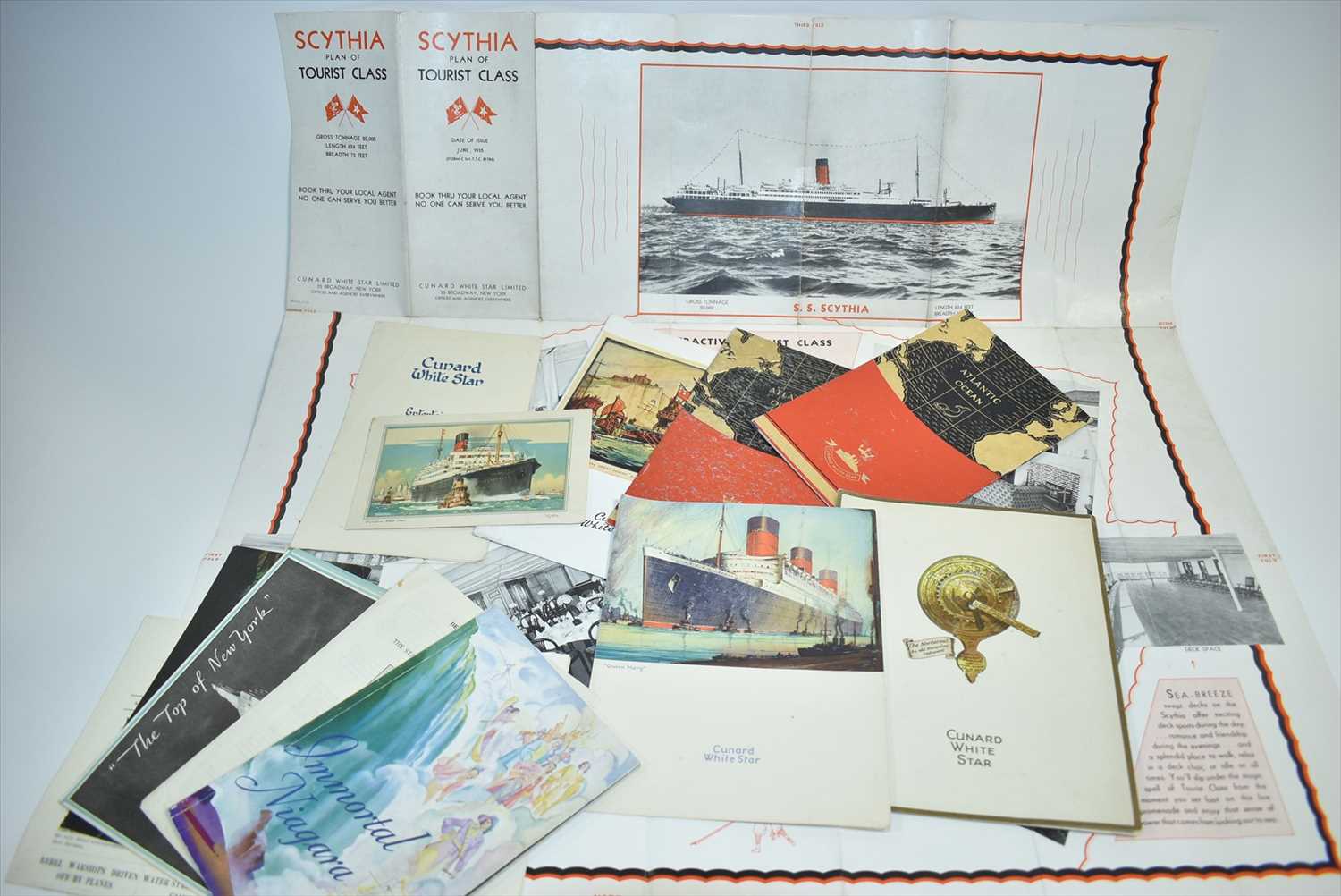 Lot 1100 - Cunard White Star line tourist class S.S.