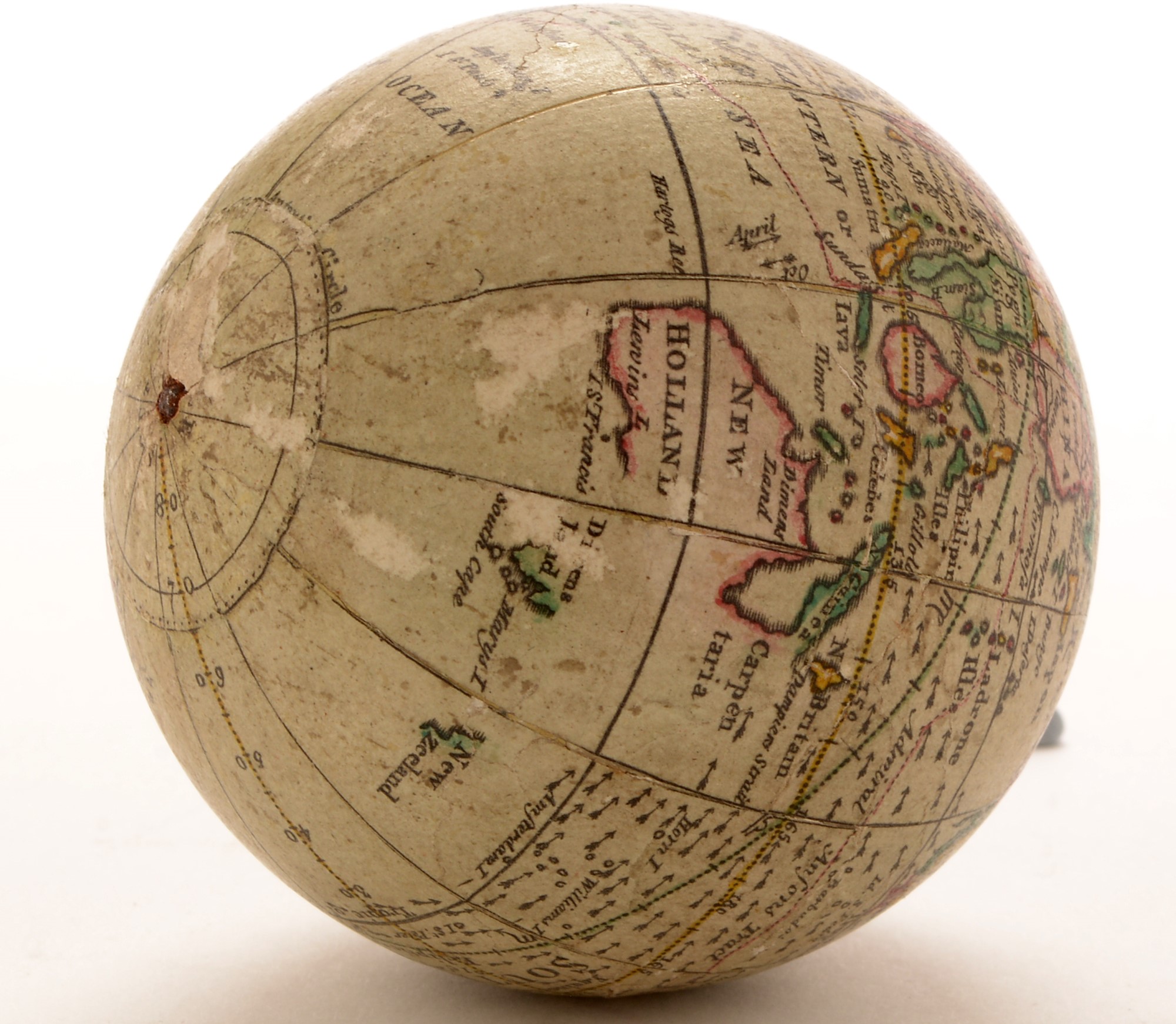 Lot 961 - A Nathaniel Hill 2 3/4-inch pocket globe,