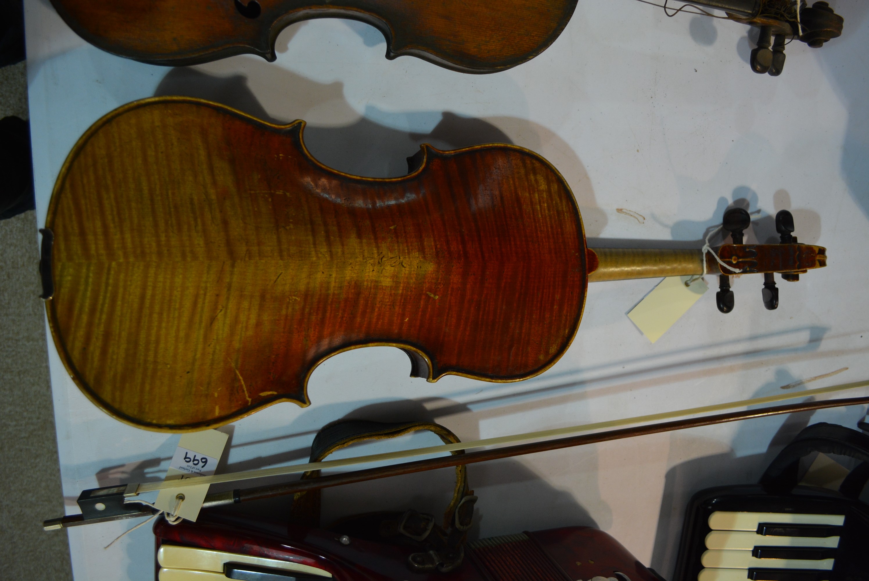 Lot 699 - Louis Lowendall Paganini model Violin