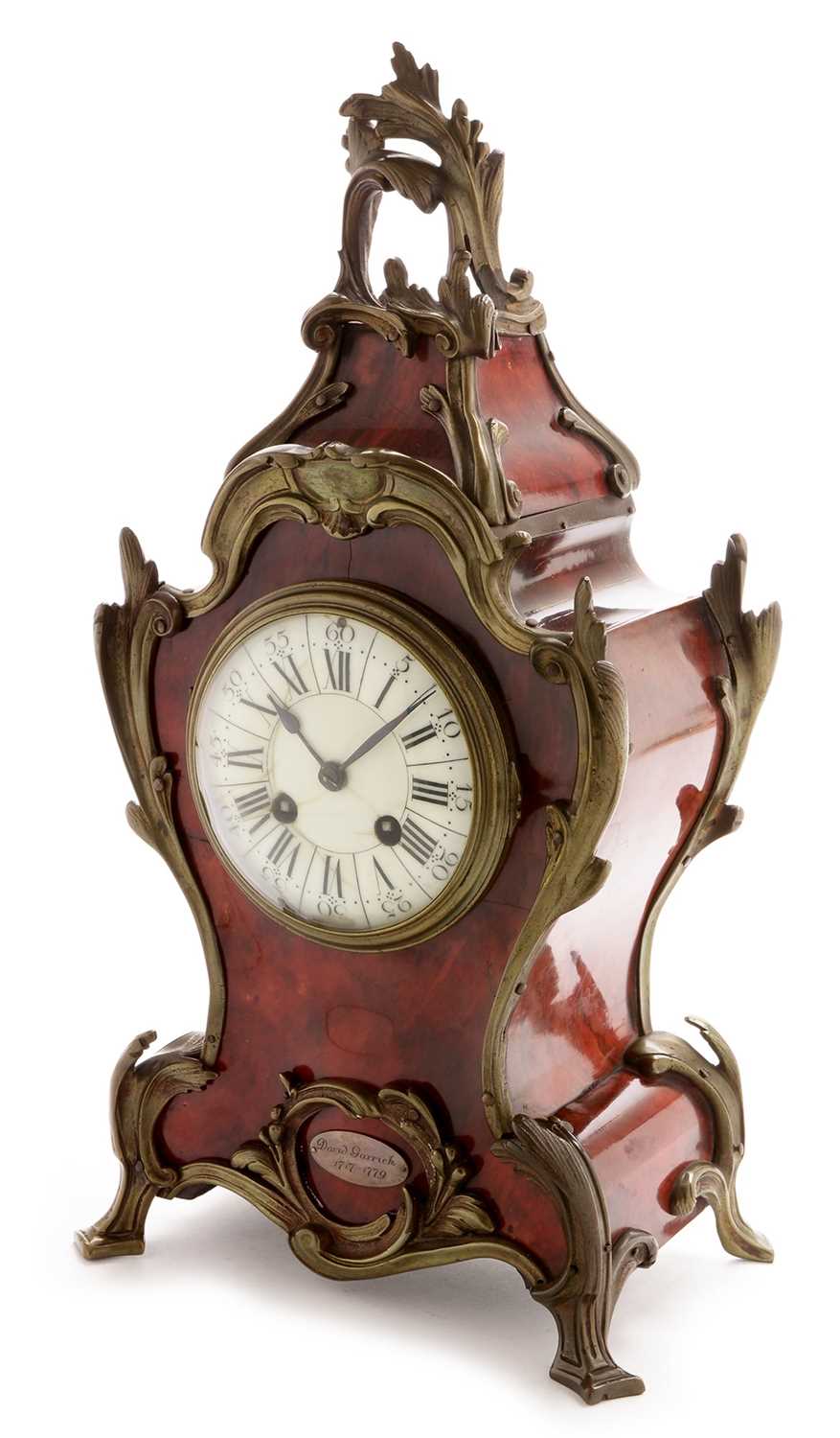 Lot 950 - 19th century Tortoiseshell mantel clock