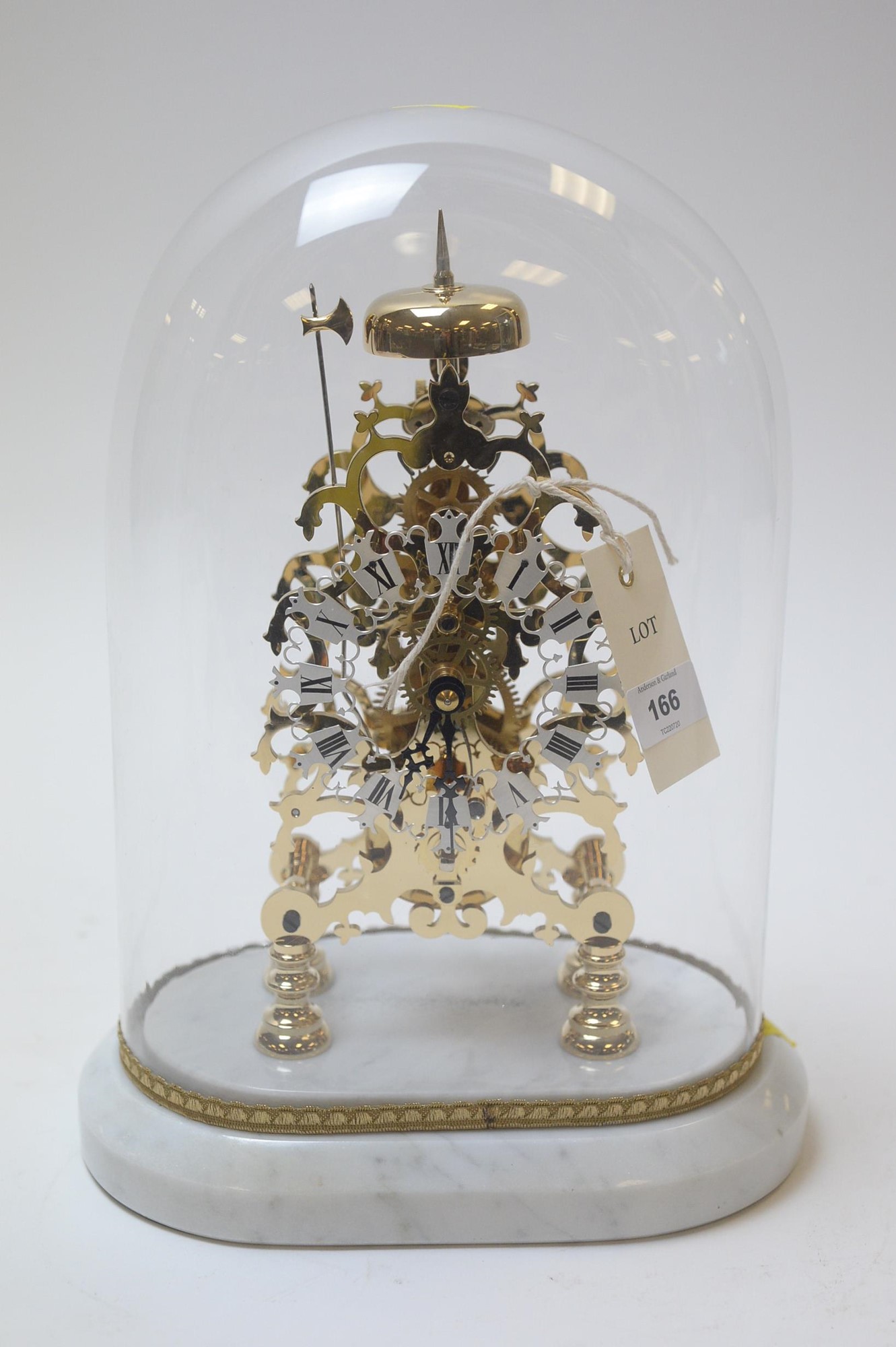 Lot 166 - Skeleton Clock