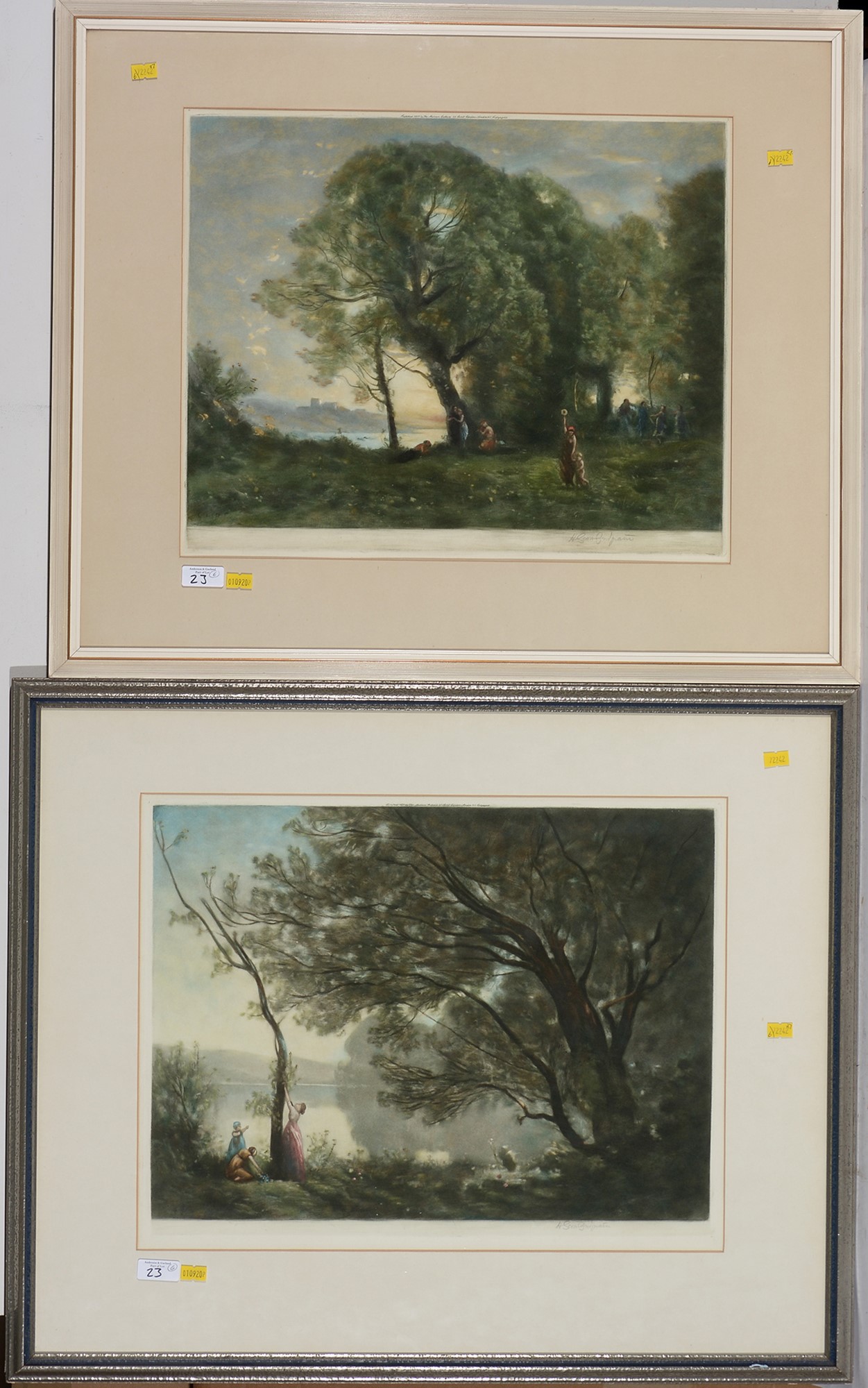 Lot 23 - After Constable and Corot - prints