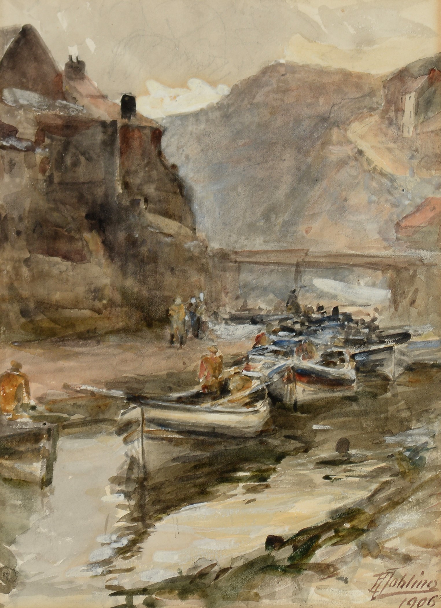 Lot 307 - Robert Jobling - watercolour.