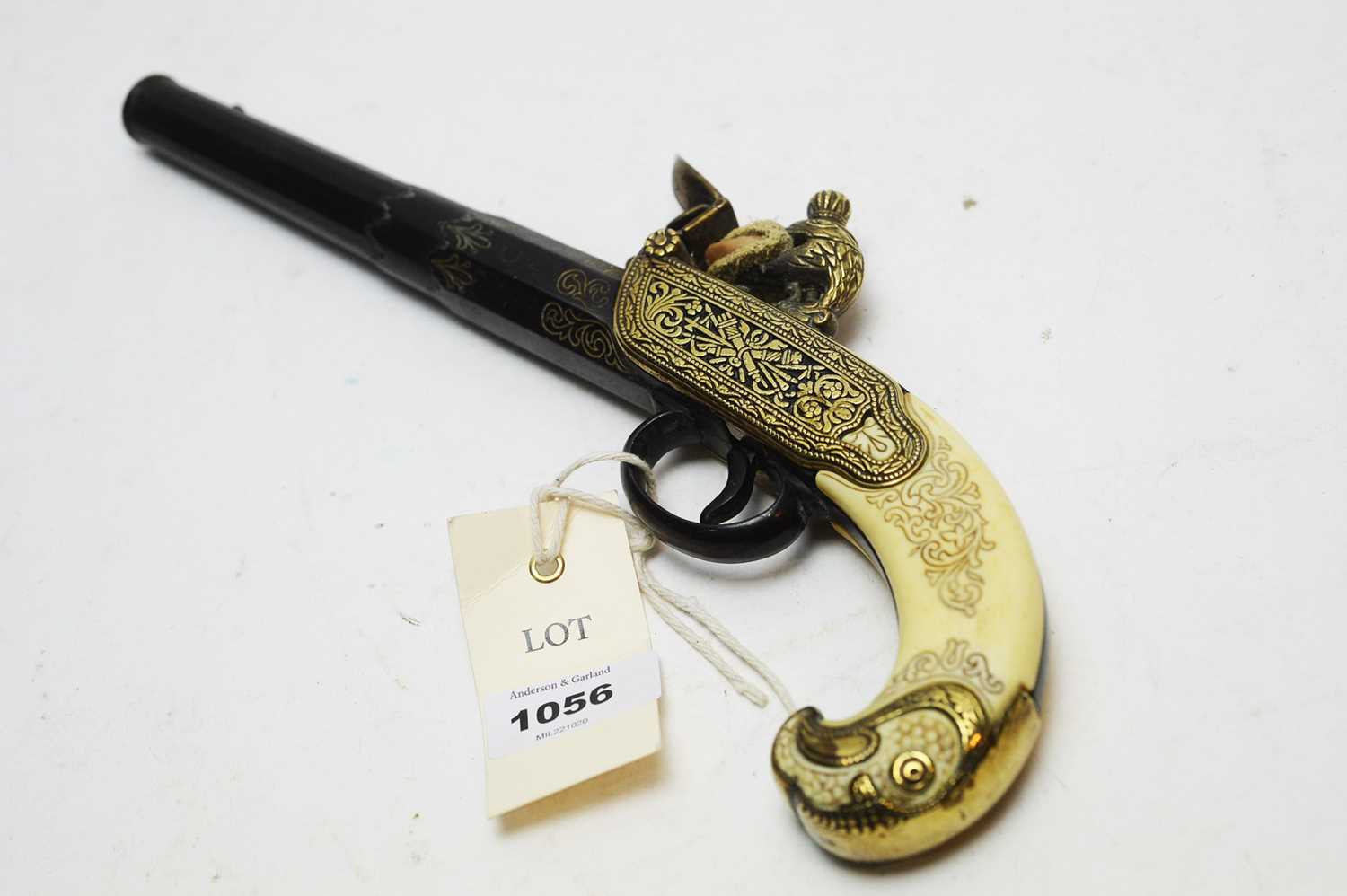 Lot 1056 - Replica boxlock duelling pistol