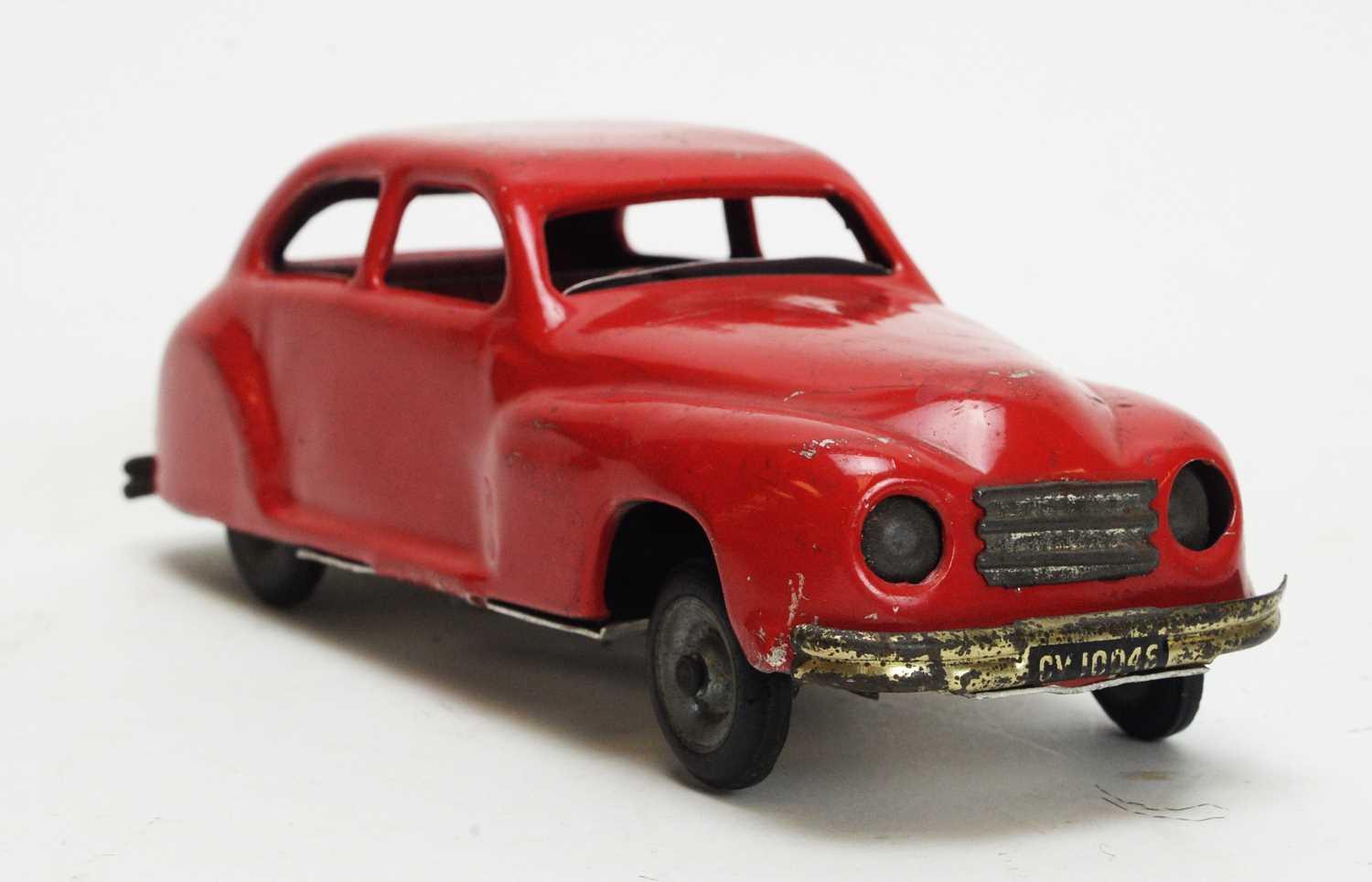 Lot 907 - Tinplate clockwork Rover & toy soldiers