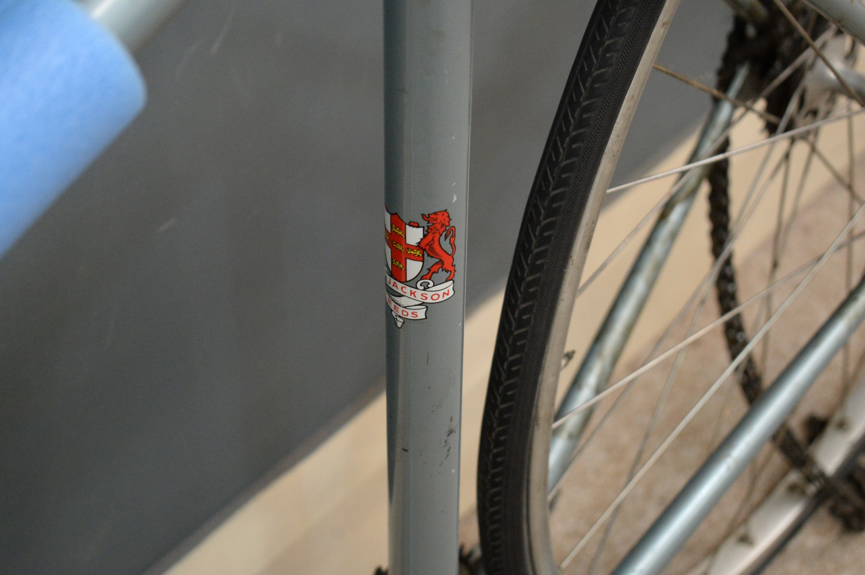 Lot 717 - A lugged-steel road racing bicycle frame.