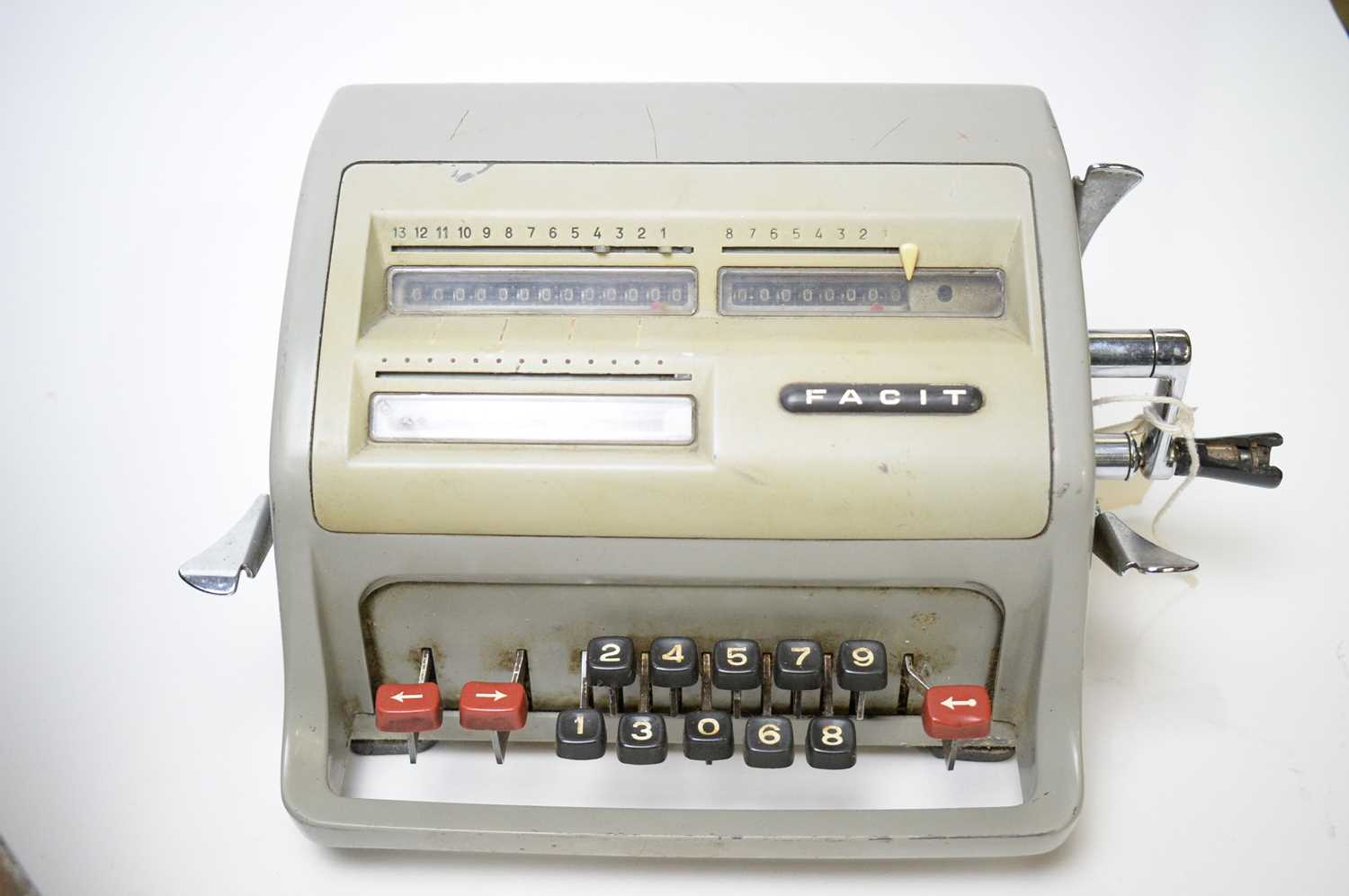 Lot 745 - A pre-decimal shop counter till; and a Facit