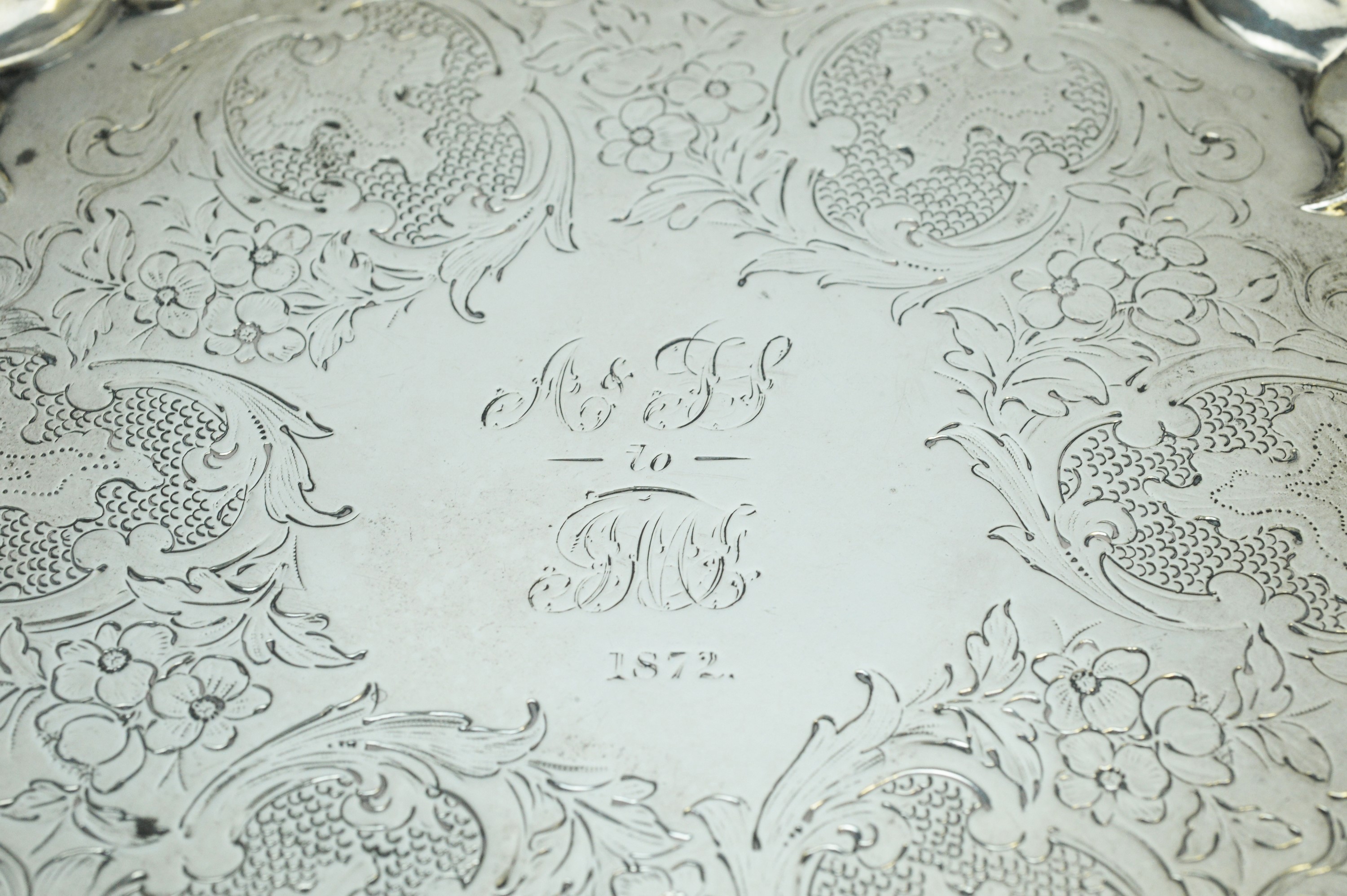 Lot 142 - A Victorian silver waiter.