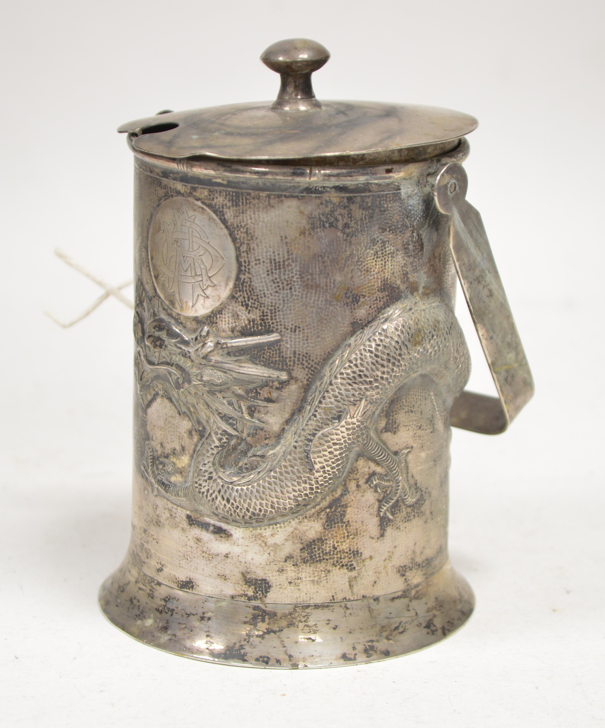 Lot 4 - Chinese silver preserve stand by Tuck Chang