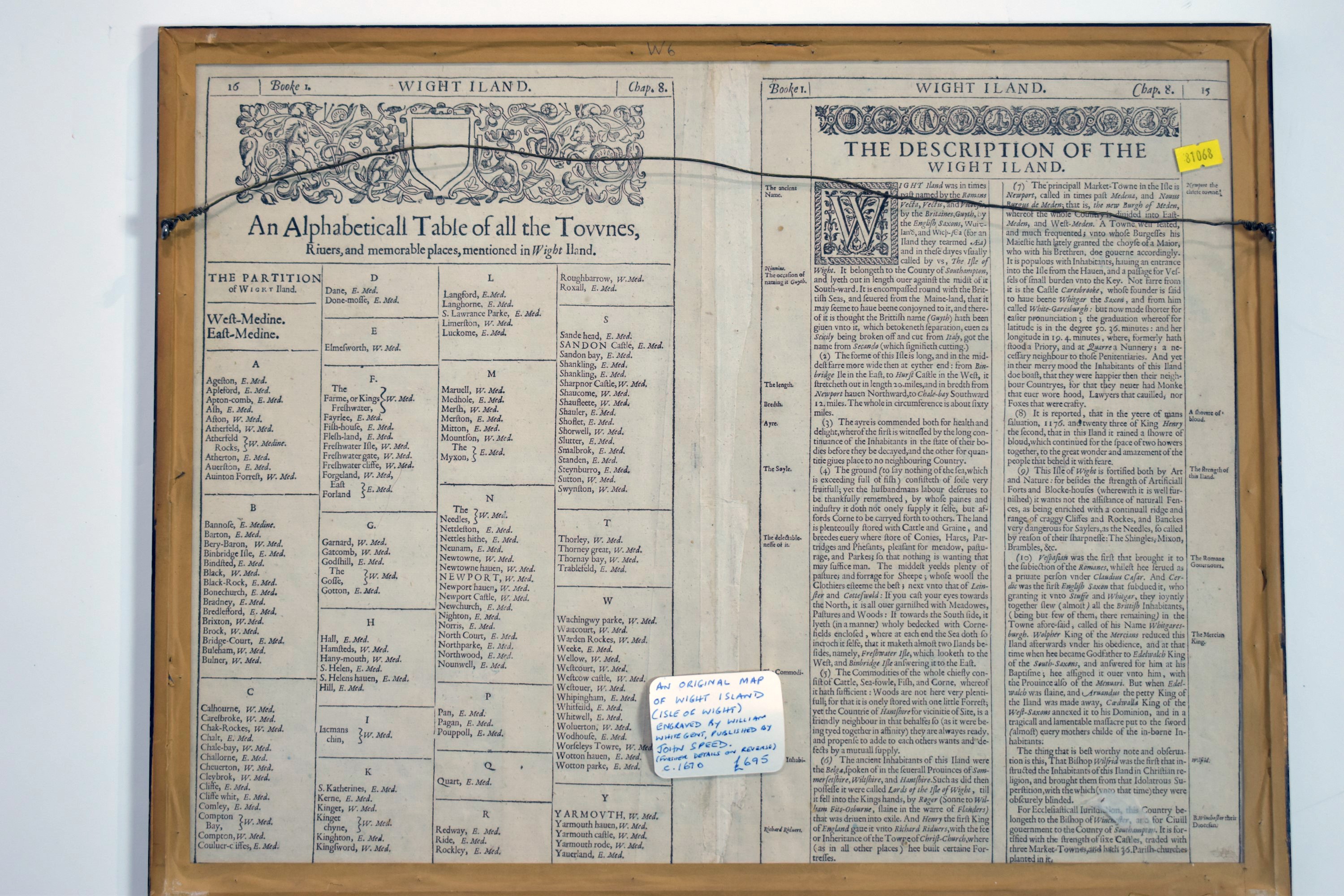 Lot 363 - John Speed - map.