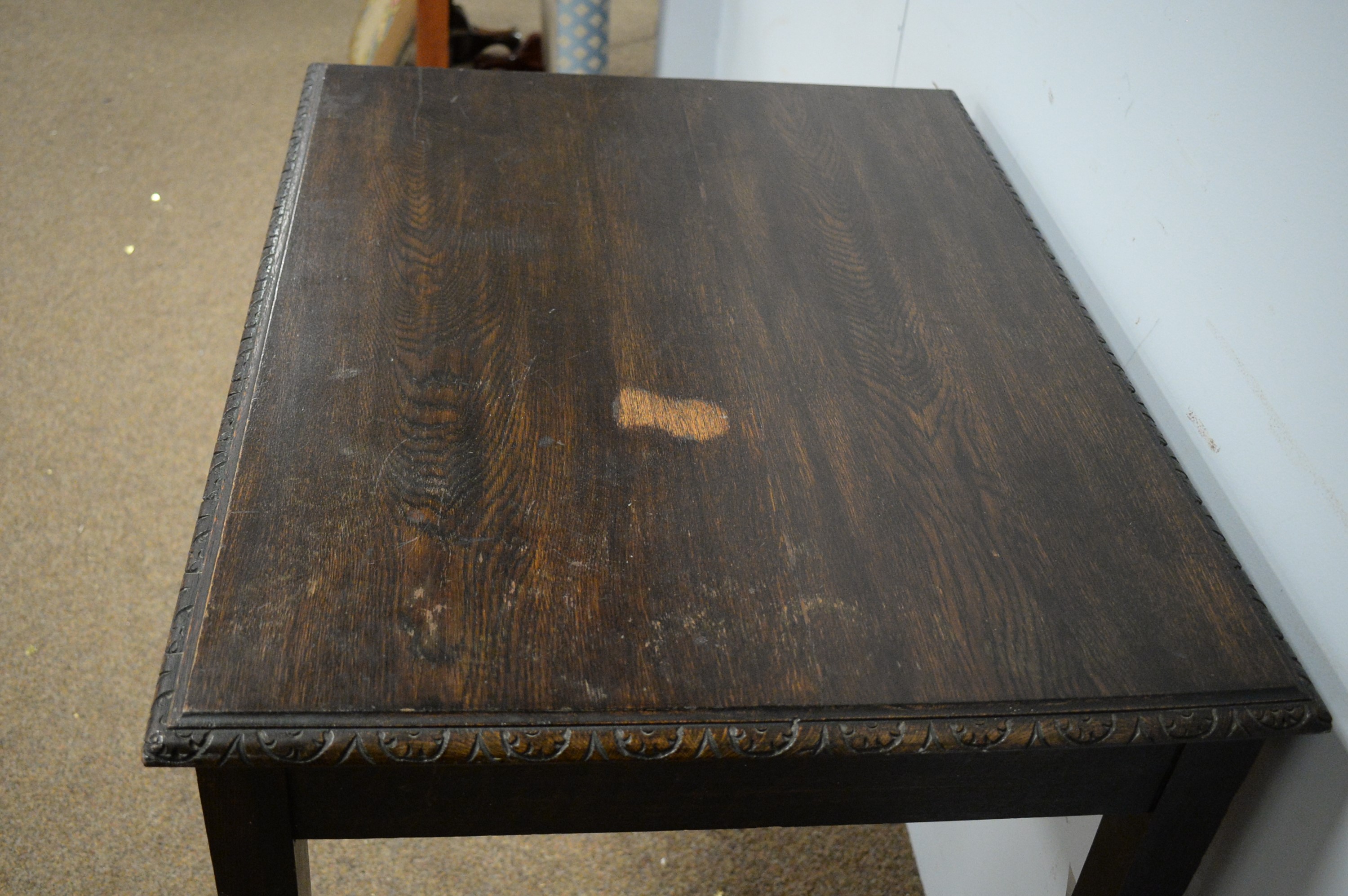Lot 71 - Late 19th Century Irish bog oak side table