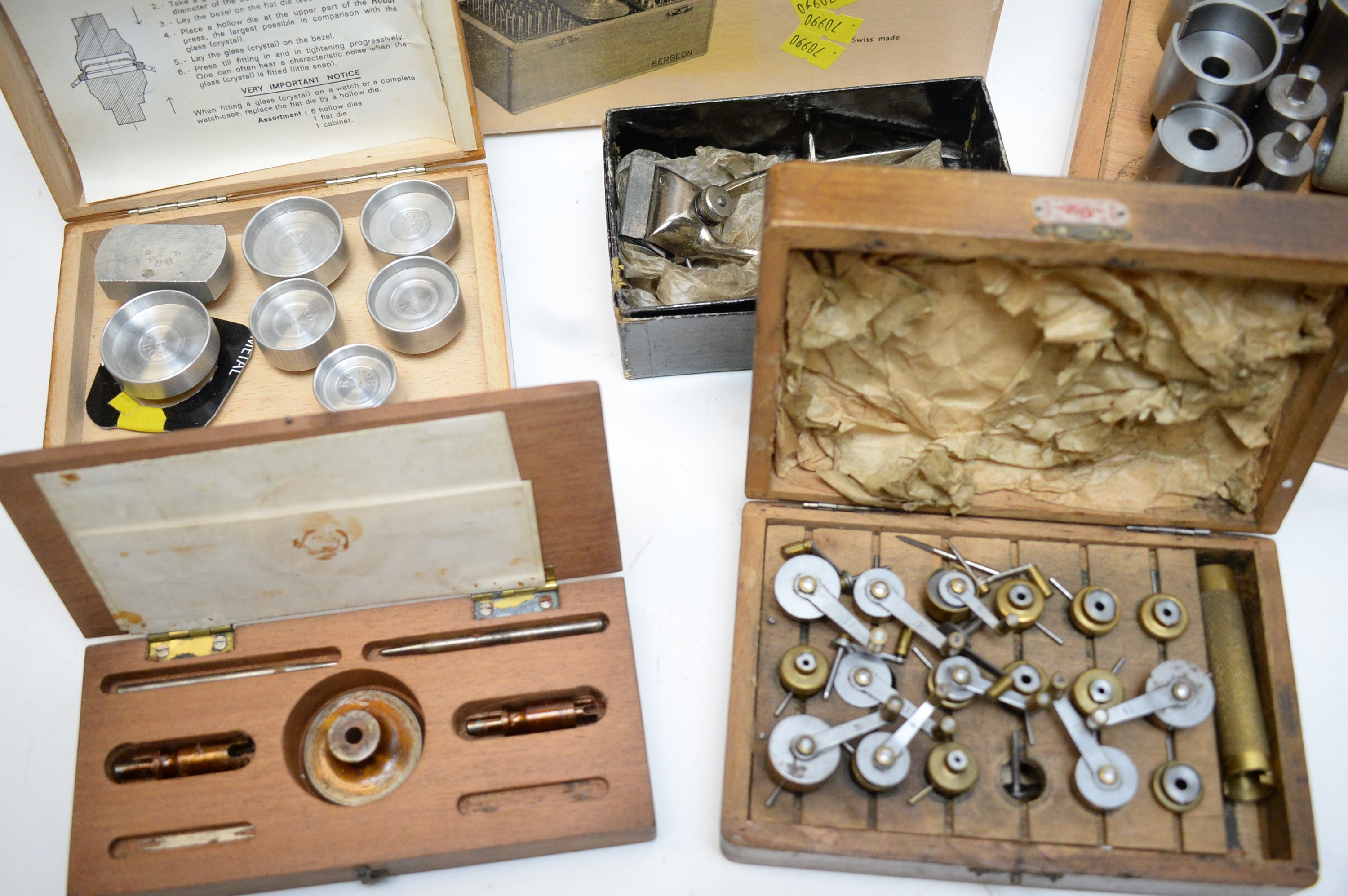 Lot 326 - Bergeon No. 5285C stacking tool; punches;