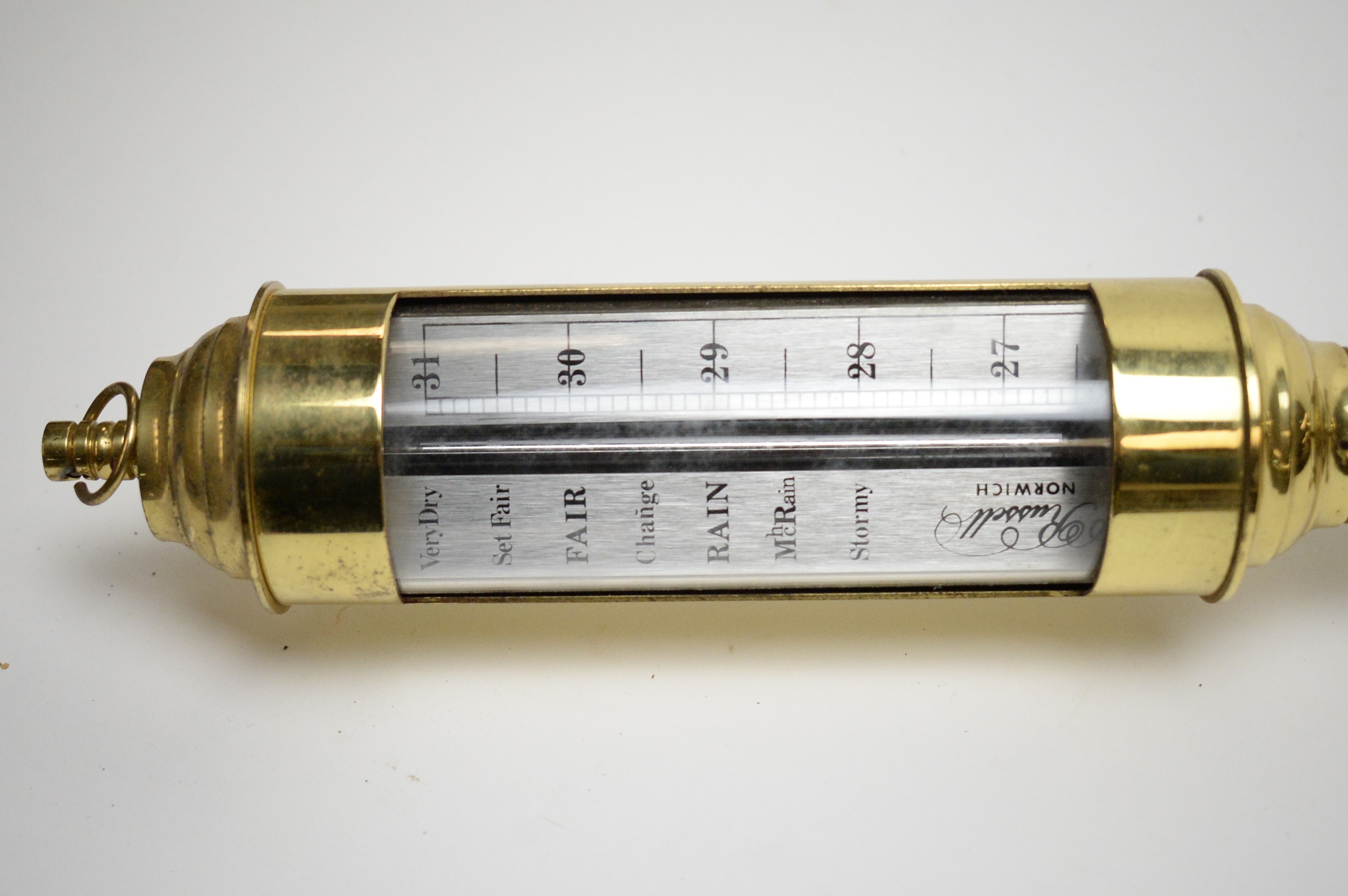 Lot 755 - A nautical stick barometer by Russell of