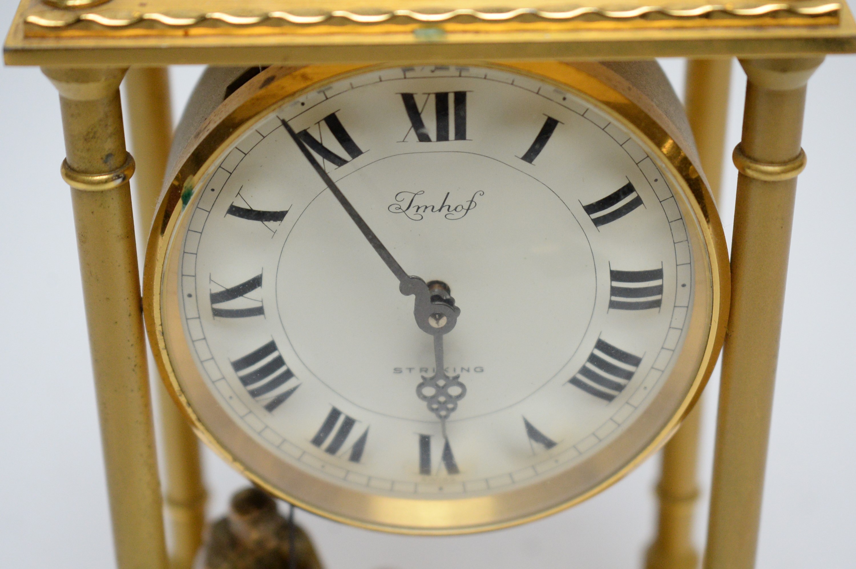 Lot 326 - A Imhof striking automaton mantle clock, the