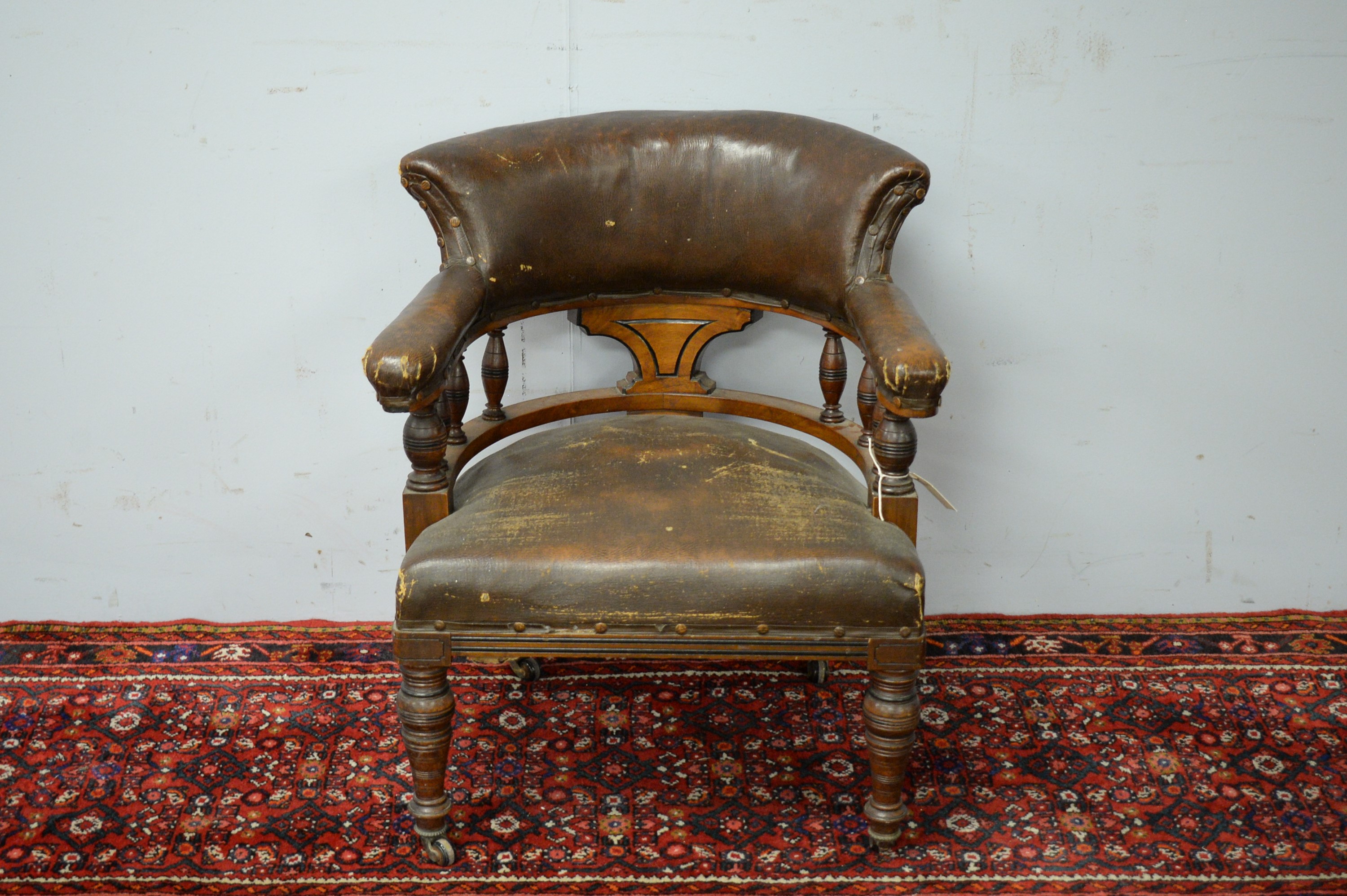 Lot 65 - Late 19th/early 20th C smoker's chair.