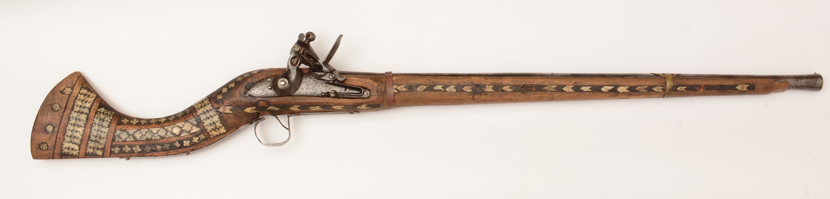 Lot 1092 - A 19th Century Afghan Jezail rifle with
