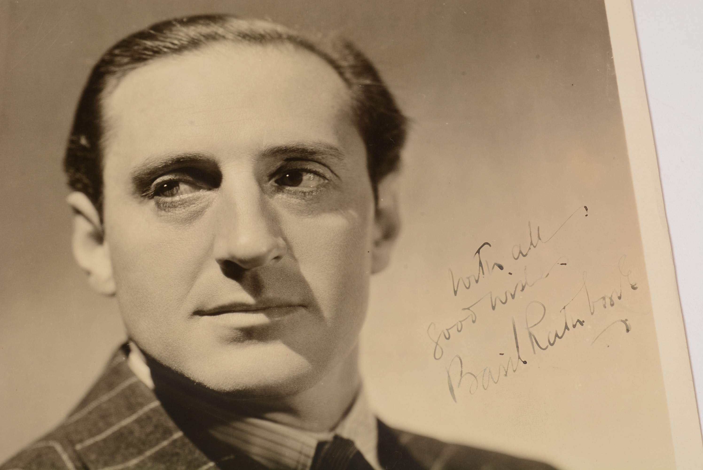 Lot 1271 - Two signed Basil Rathbone photographs