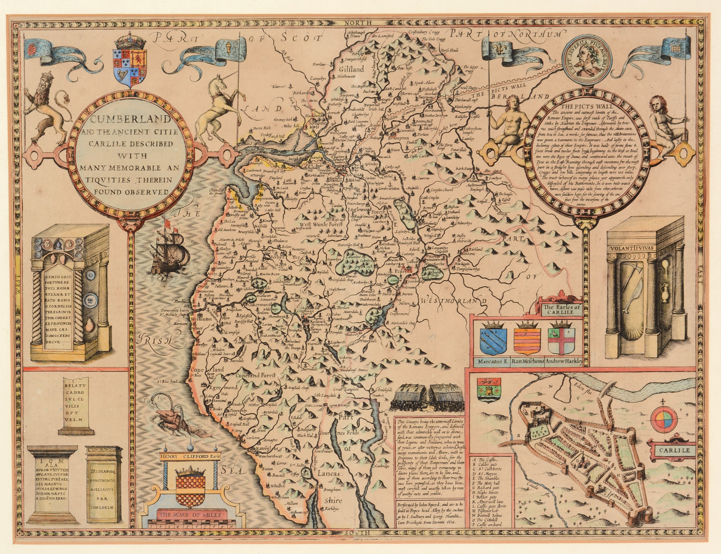 Lot 646 - Two maps of Cumberland - prints.