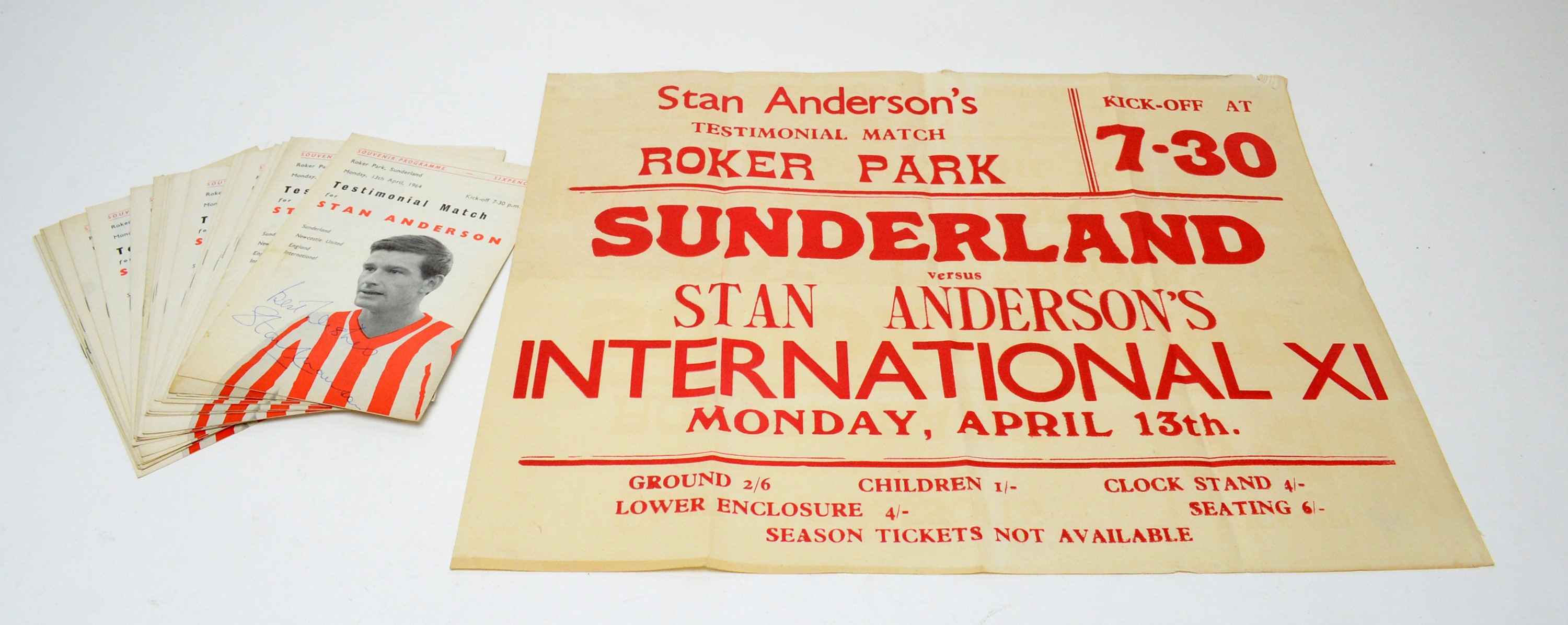 Lot 1256 - Stan Anderson Testimonial ephemera