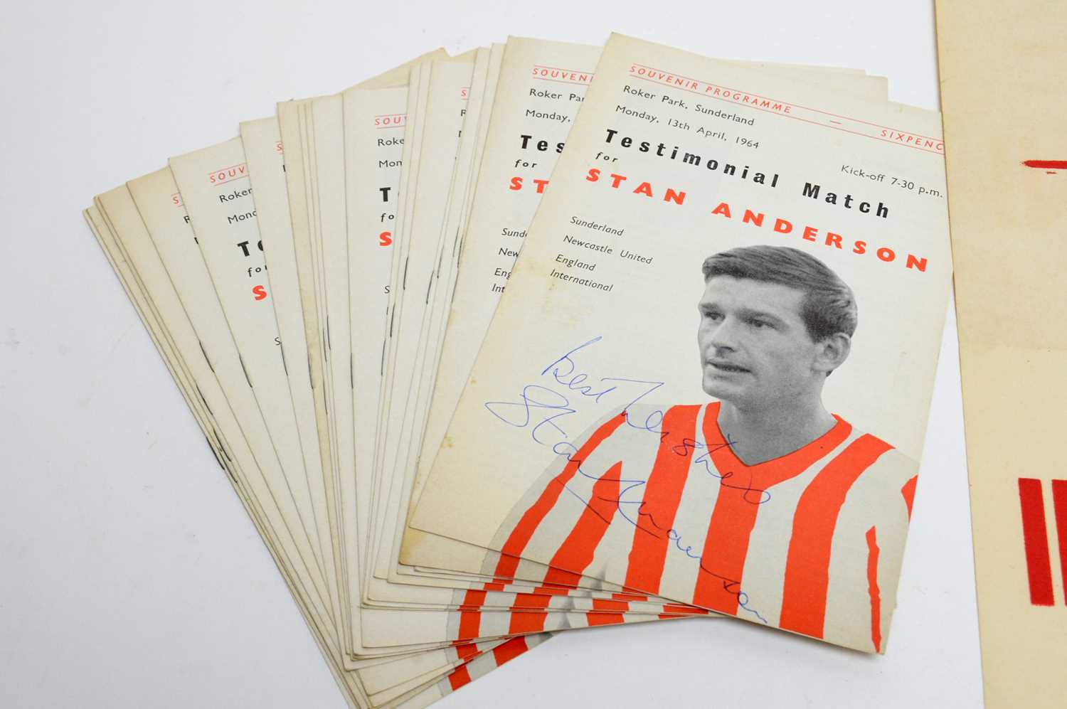 Lot 1256 - Stan Anderson Testimonial ephemera