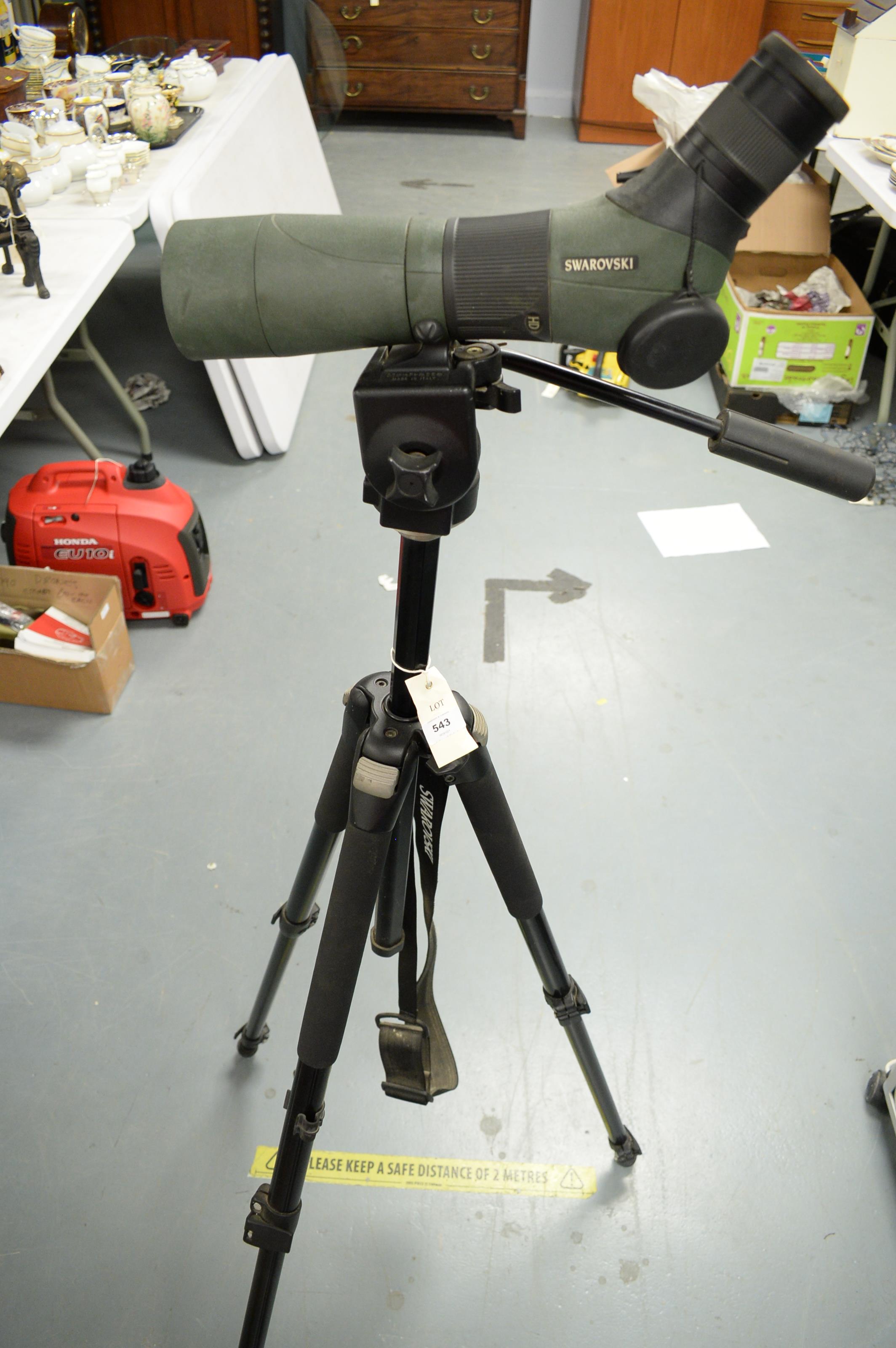 Lot 543 - A Swarovski spotting scope on stand