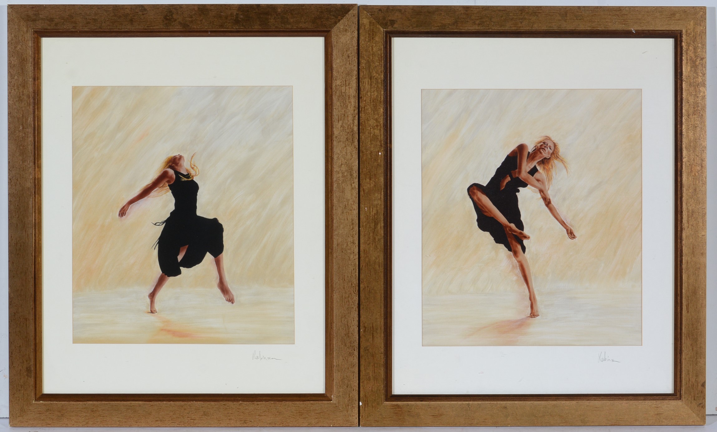 Lot 692 - Gordon Robinson - painting on satin.