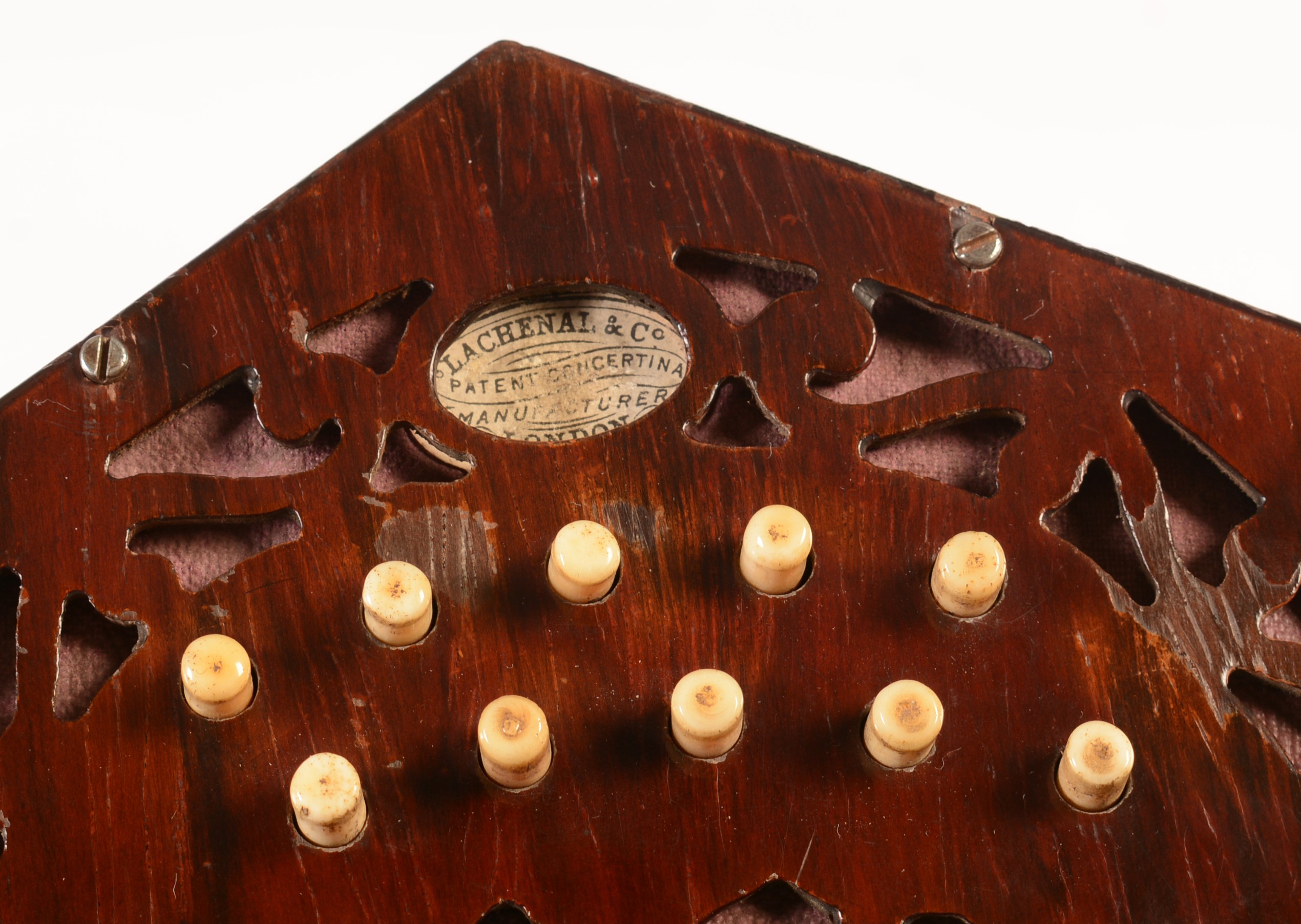 Lot 270 - Lachenal Anglo system Concertina,