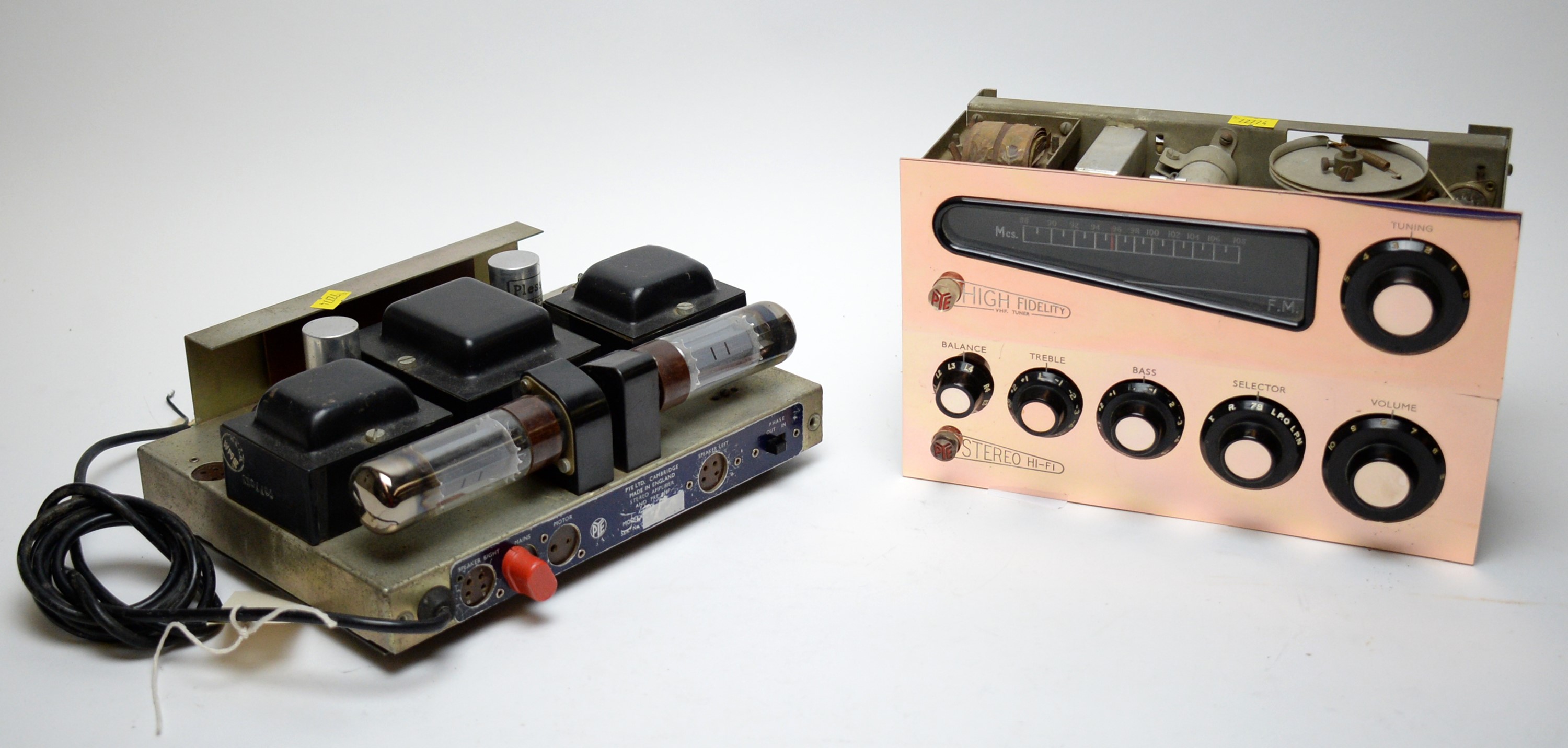 Lot 381 - A Pye Mozart 1 pre-amplifier, 1 HFS 20 power