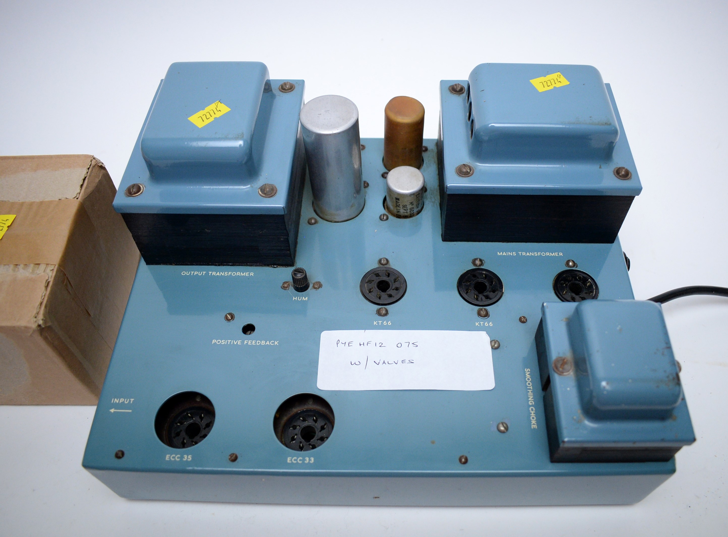 Lot 901 - A Pye HF12 mono amplifier with GEC and