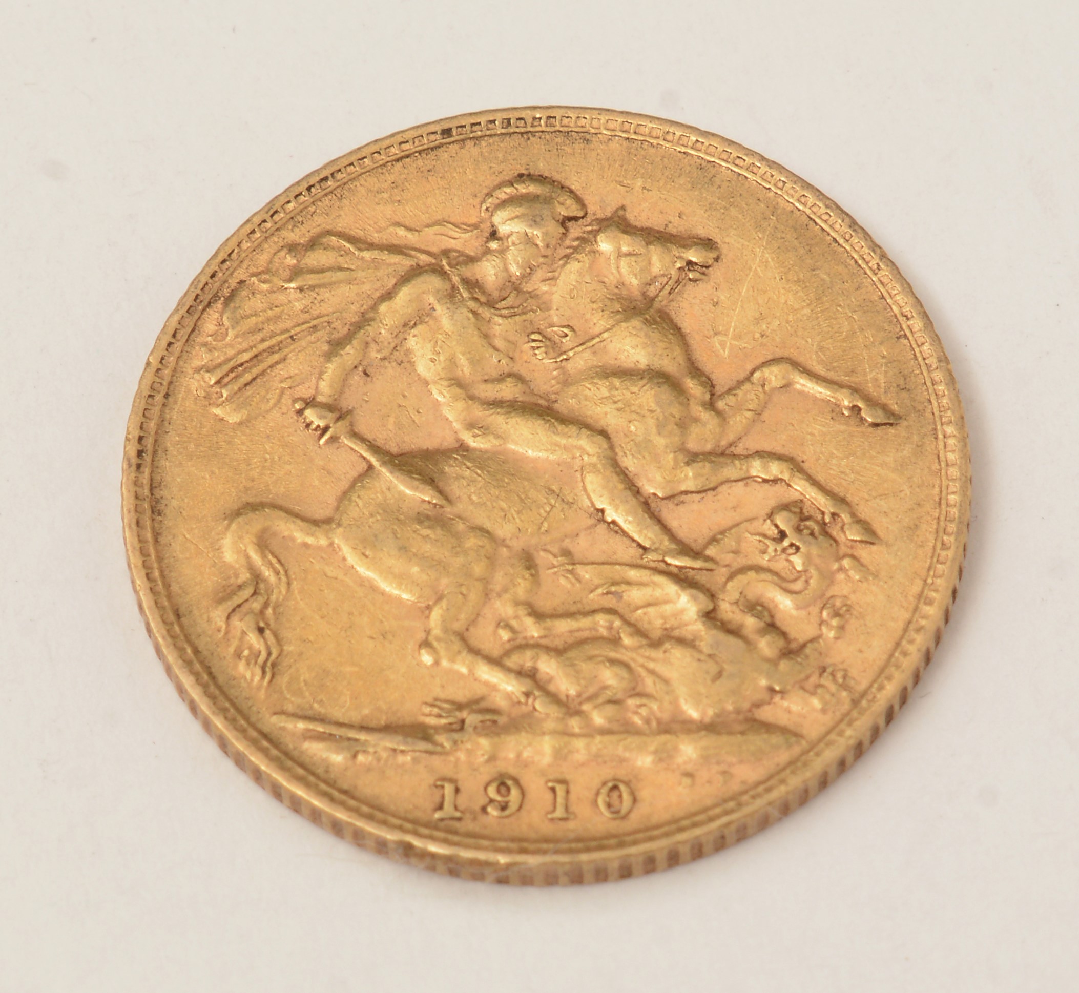 Lot 81 - A George V 1910 gold sovereign.