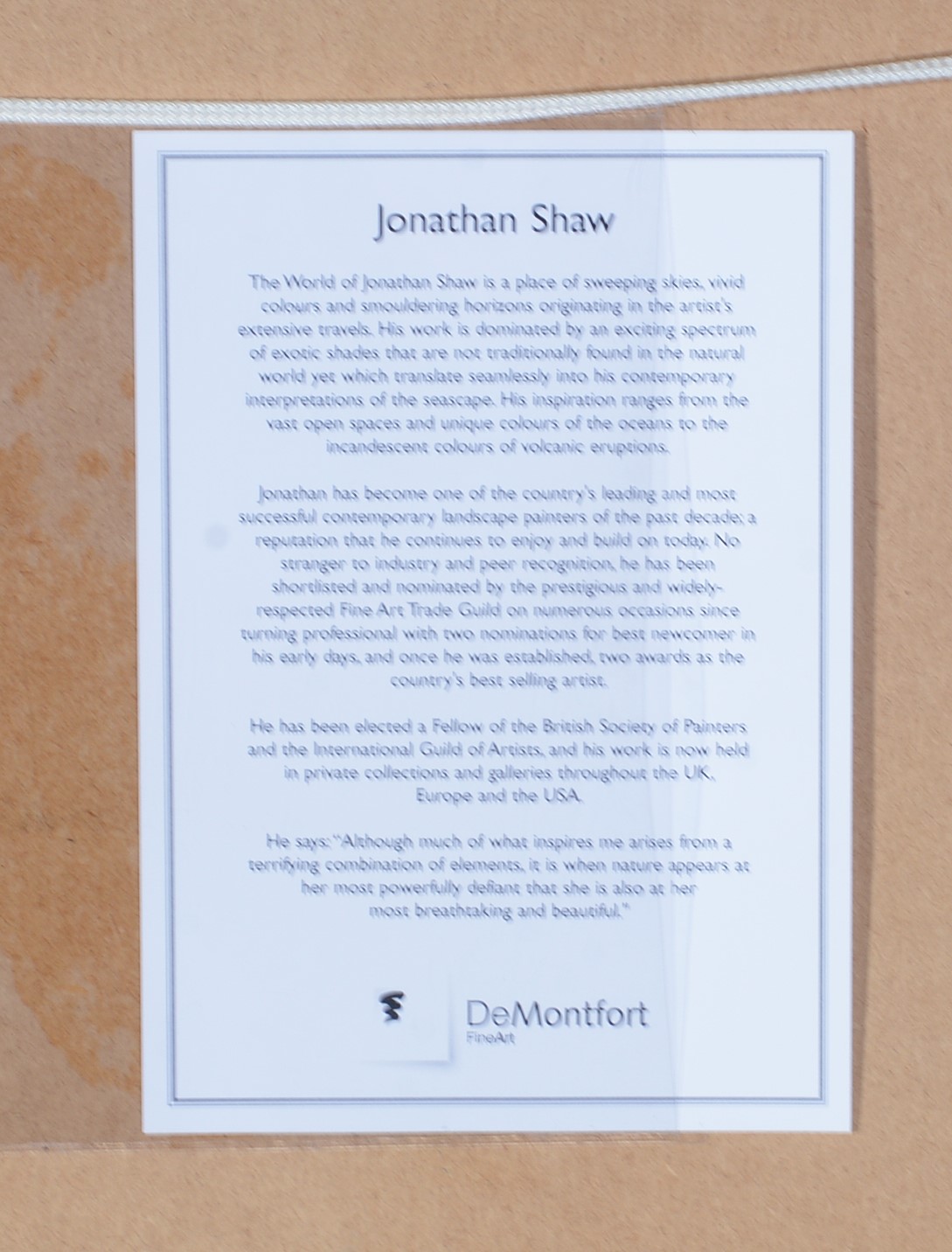 Lot 255 - Jonathan Shaw - oil