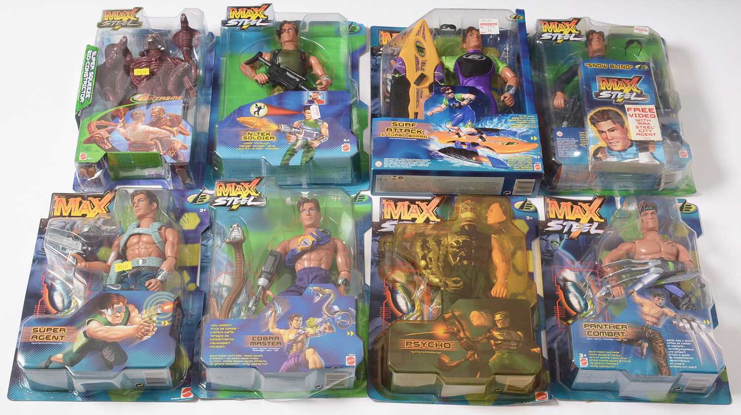 Lot 186 - Mattel Max Steel figurines.