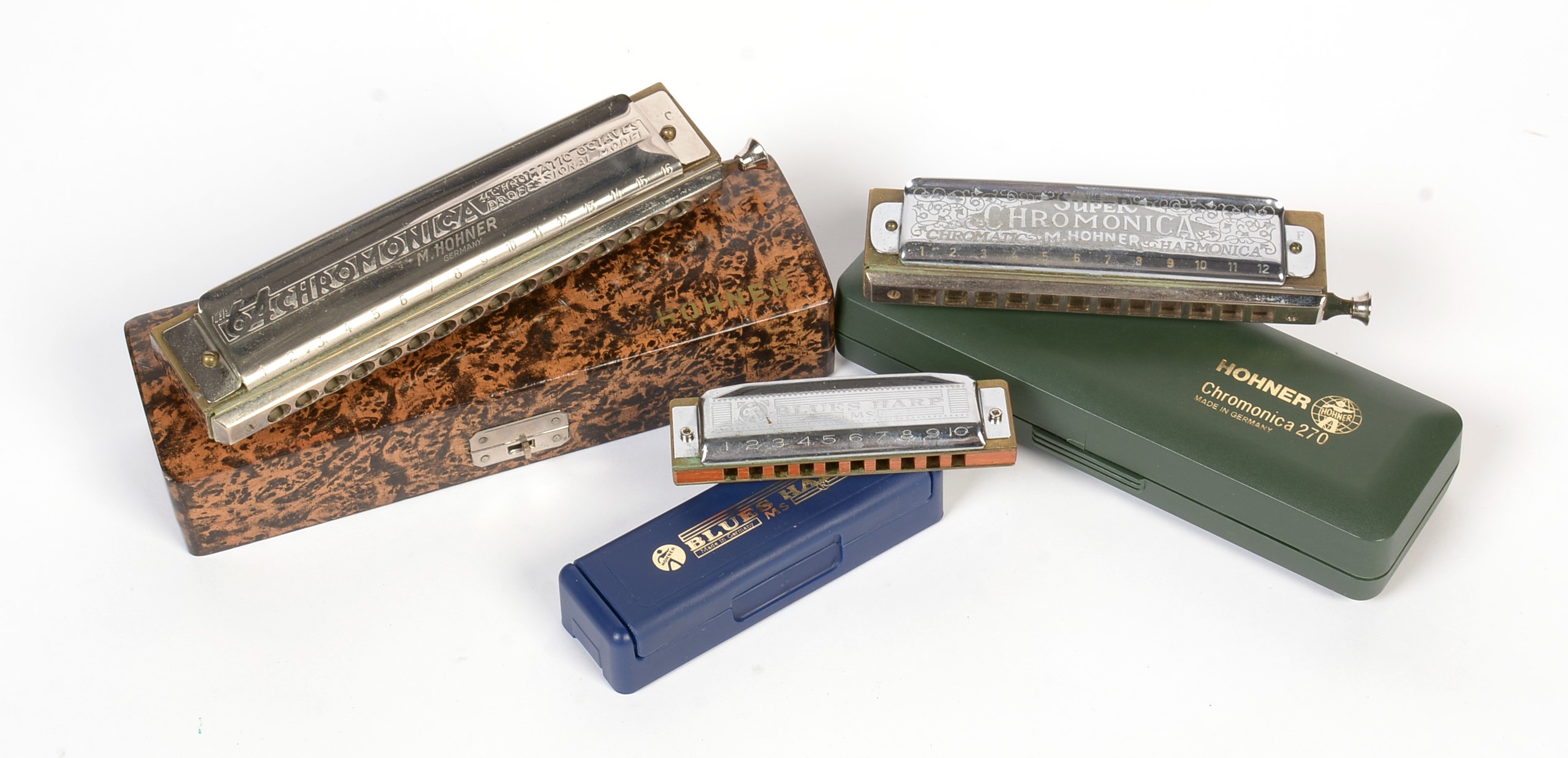 Lot 8 - Three Hohner harmonicas