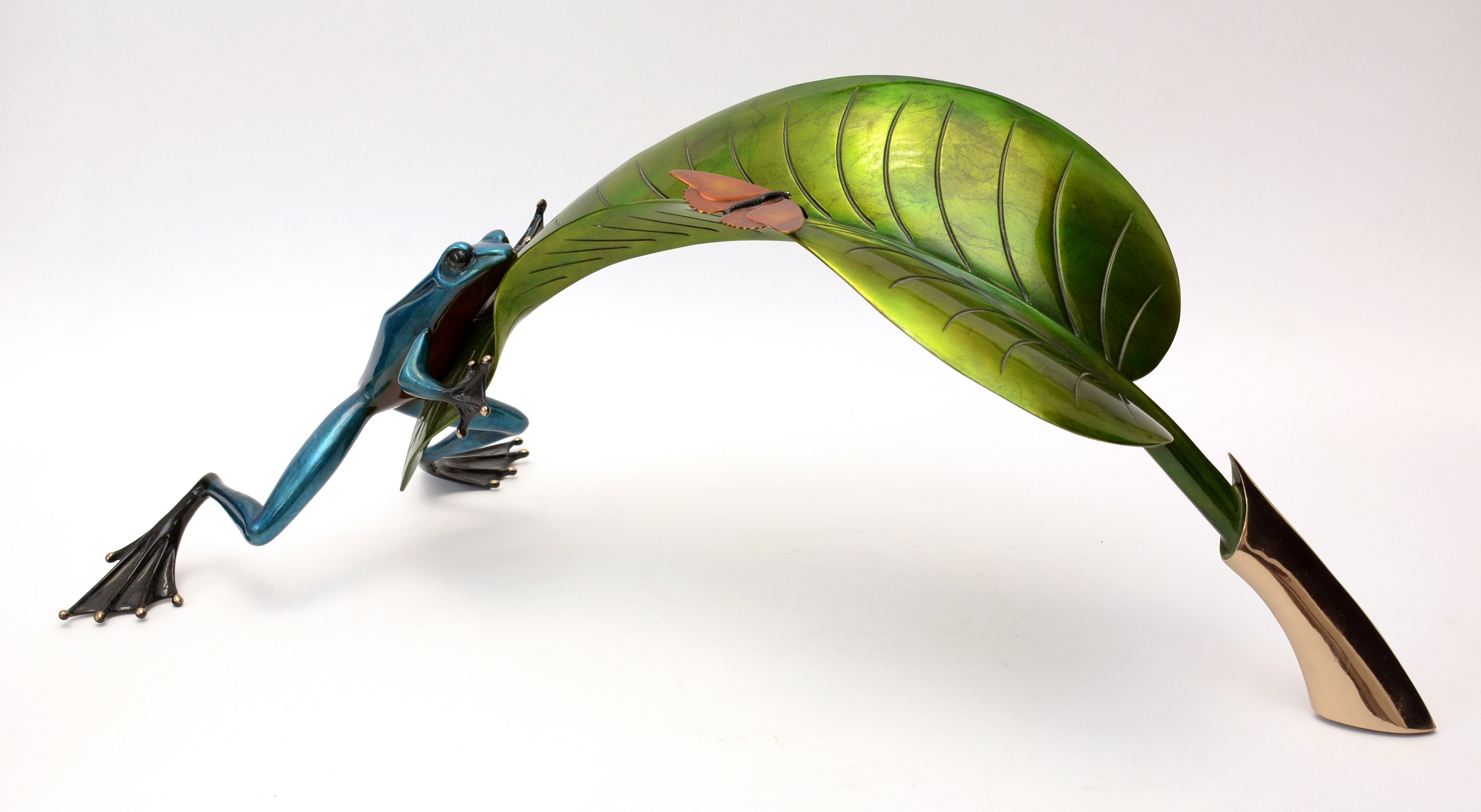 Lot 540 - Tim Cotterill (Frogman) enamelled bronze